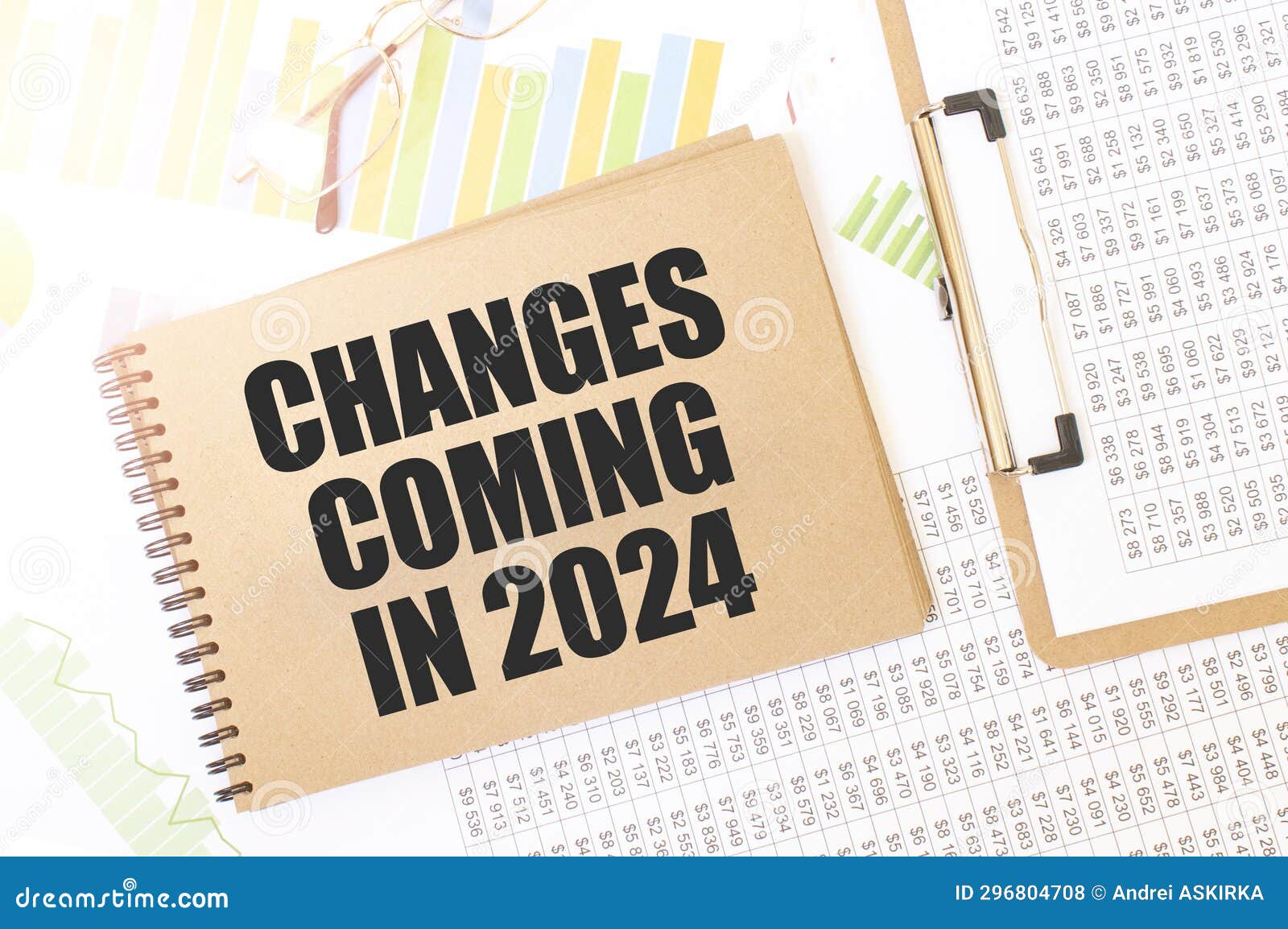 Business Up Graph on a Sheet of Craft Colour Notepad with CHANGES ...