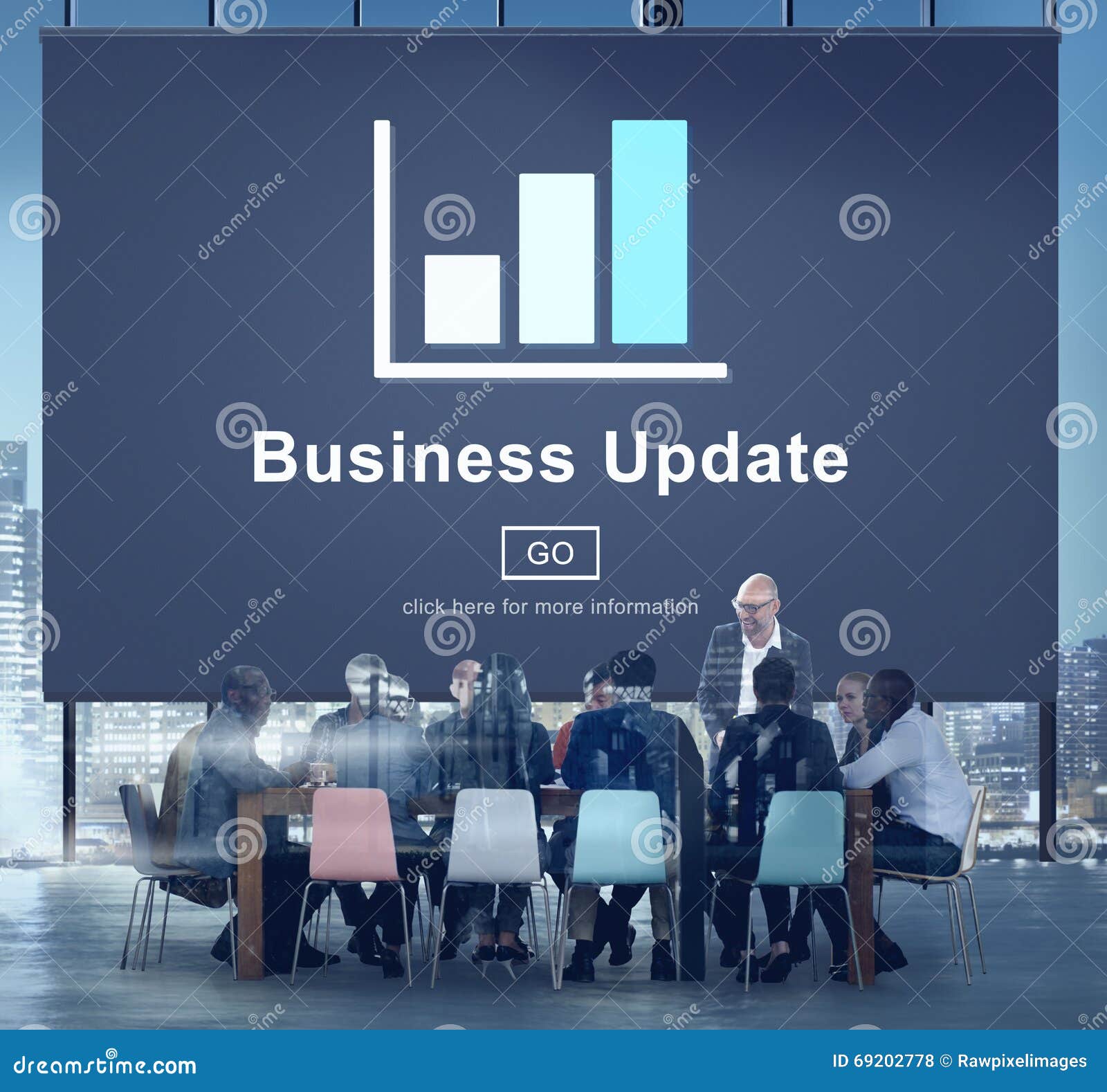 Business Update Graph Chart Graphics Concept Stock Illustration ...