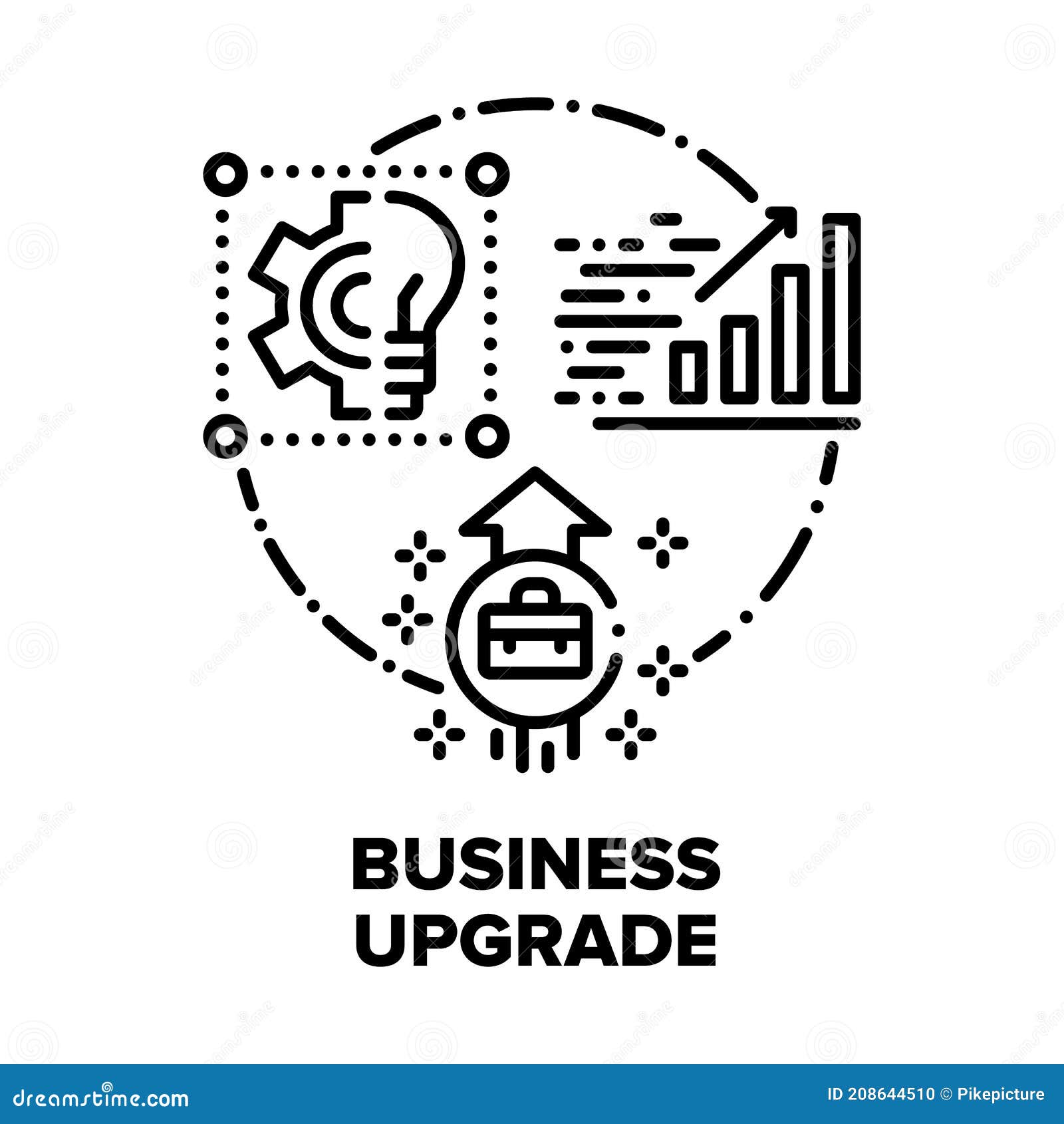 Business Upgrade Vector Concept Black Illustrations Stock Vector ...