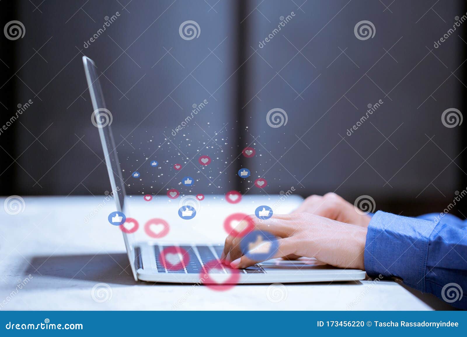 Business Using Laptop,social Media Social Networking Stock Photo ...