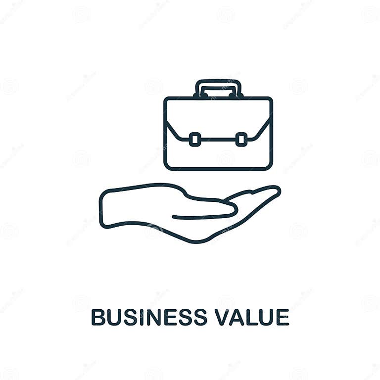 Business Value Icon. Line Style Element from Business Strategy ...