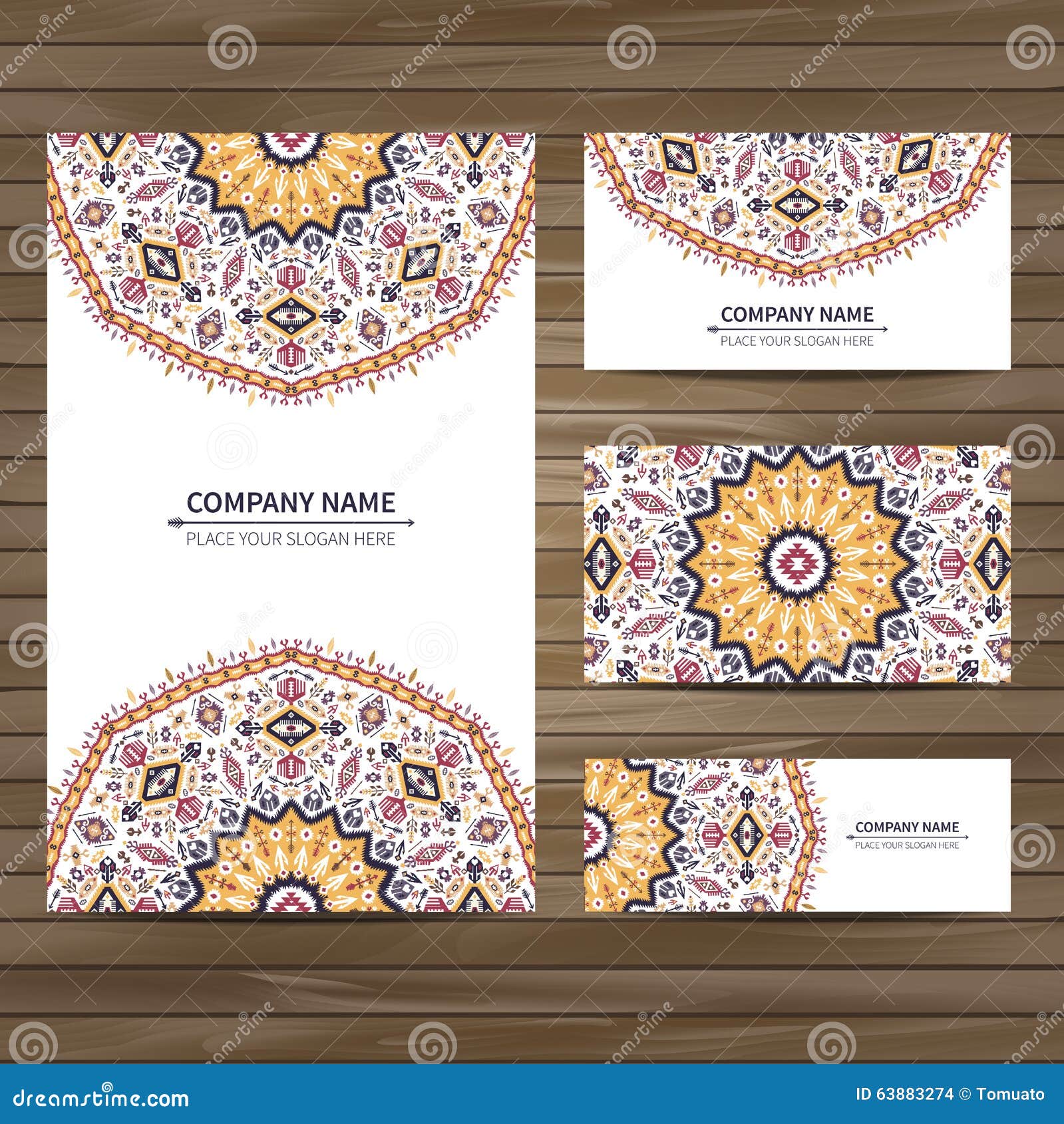 Business Vector Card Template in Native Style Stock Vector ...