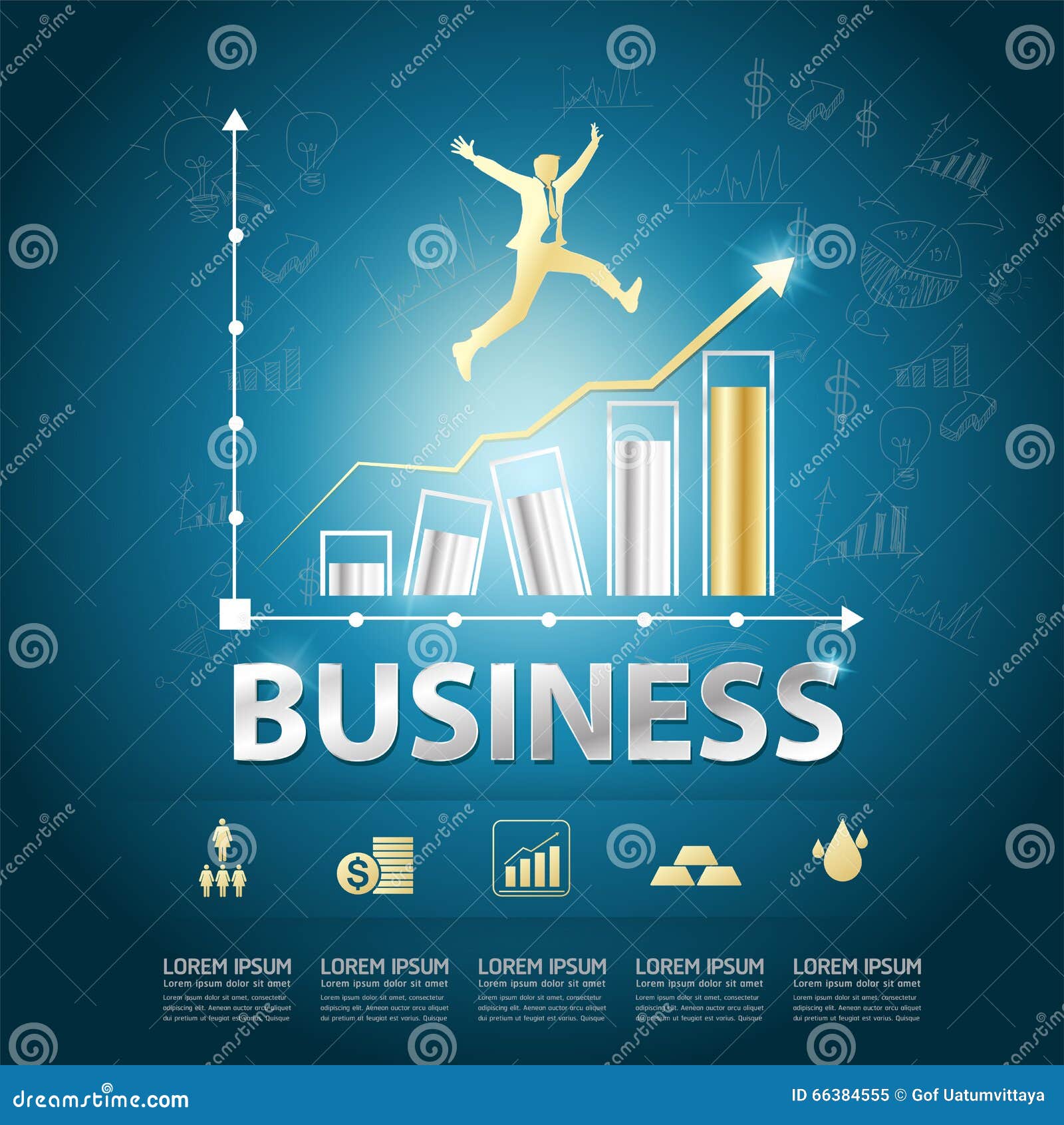 Business Vector Concept Business To Success Stock Vector - Illustration ...