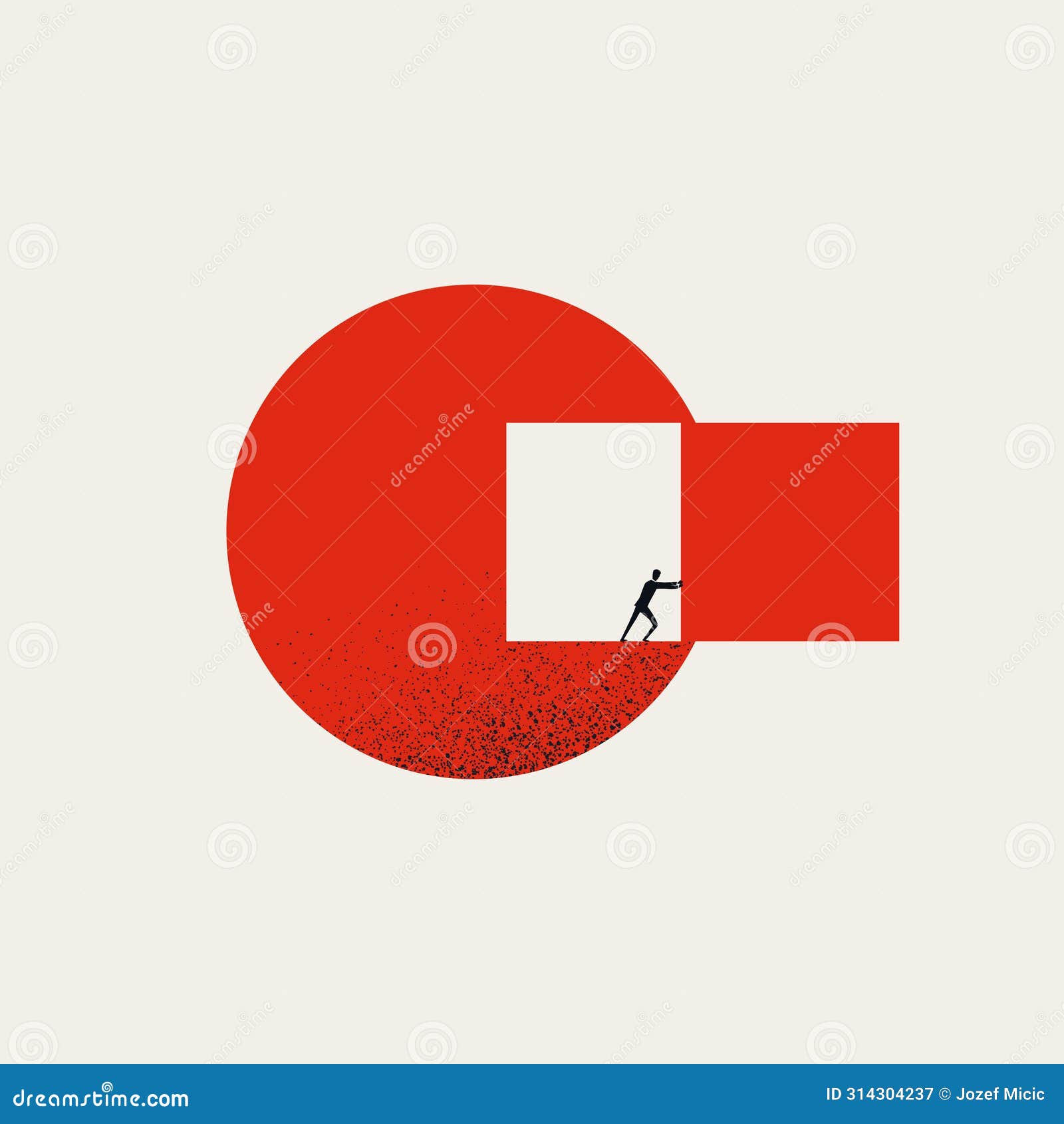 Business Vector Concept Think Outside the Box. Symbol of Creativity ...