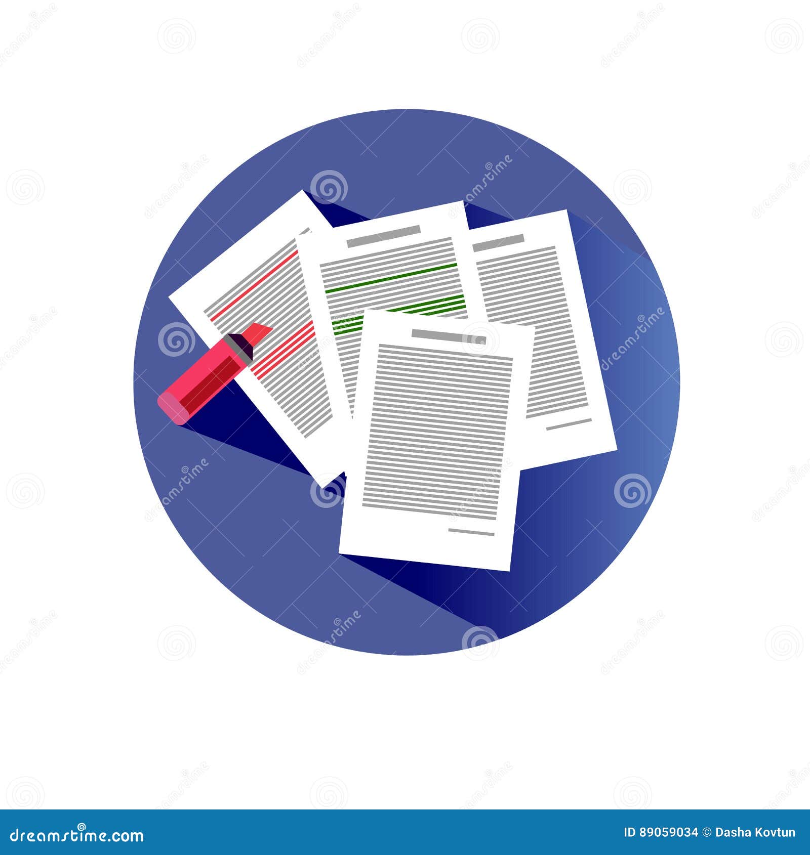 Business Vector Icon Office Work Marker Stock Vector - Illustration of ...