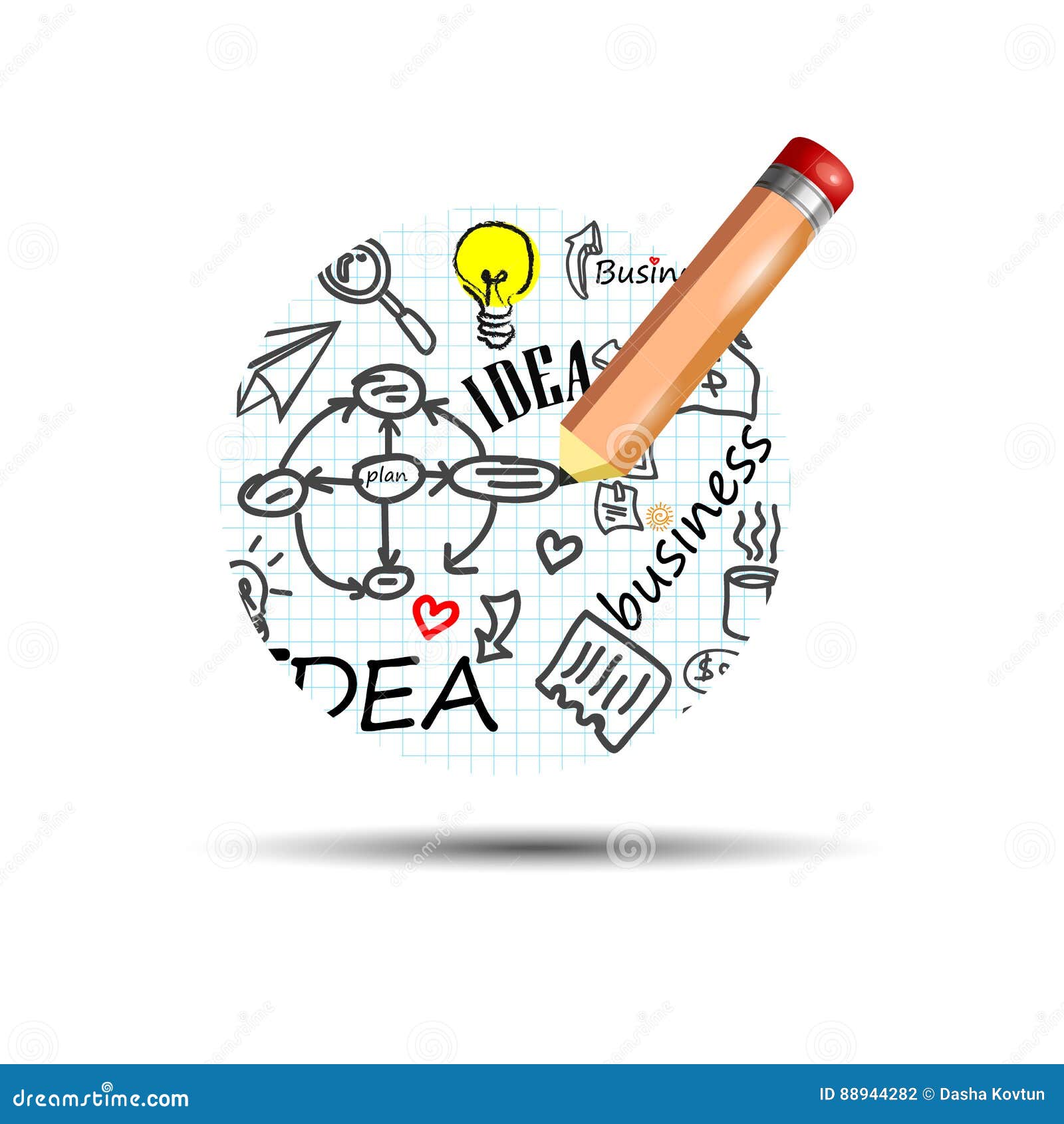 Business Vector Idea Icon Symbol Diagram Technology Illustration Stock ...
