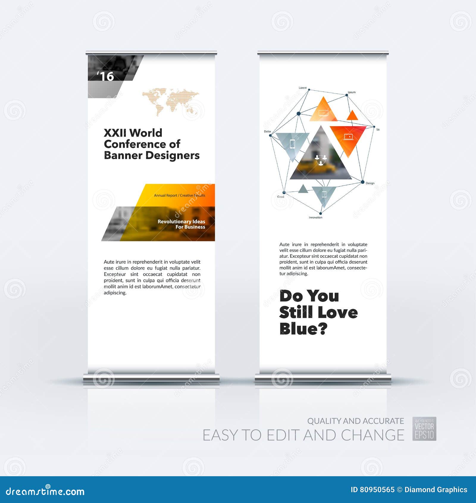Business Vector Set of Modern Roll Up Banner Stand Design with ...