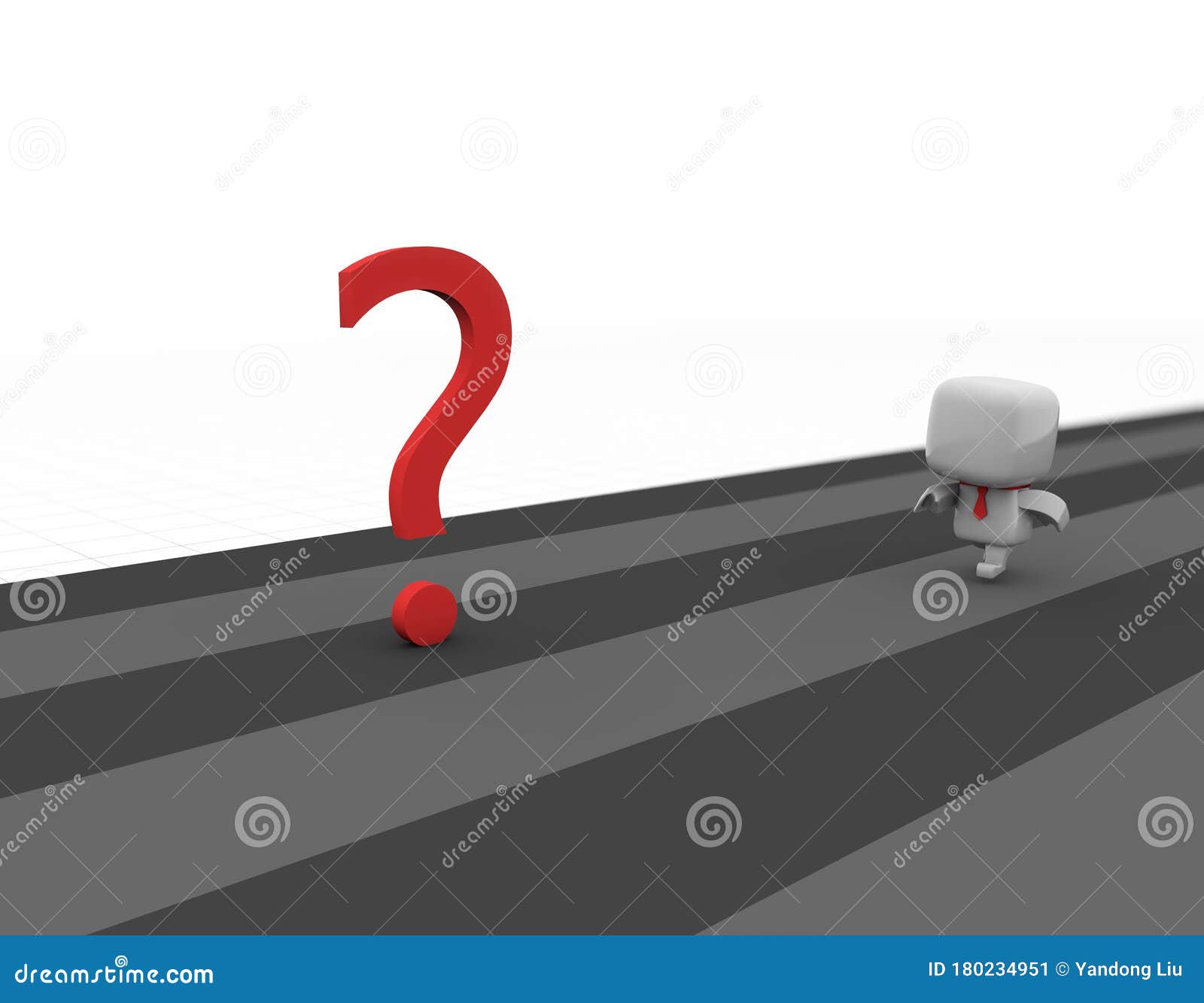 Business Villain and Question Mark, Chasing Success Stock Illustration ...