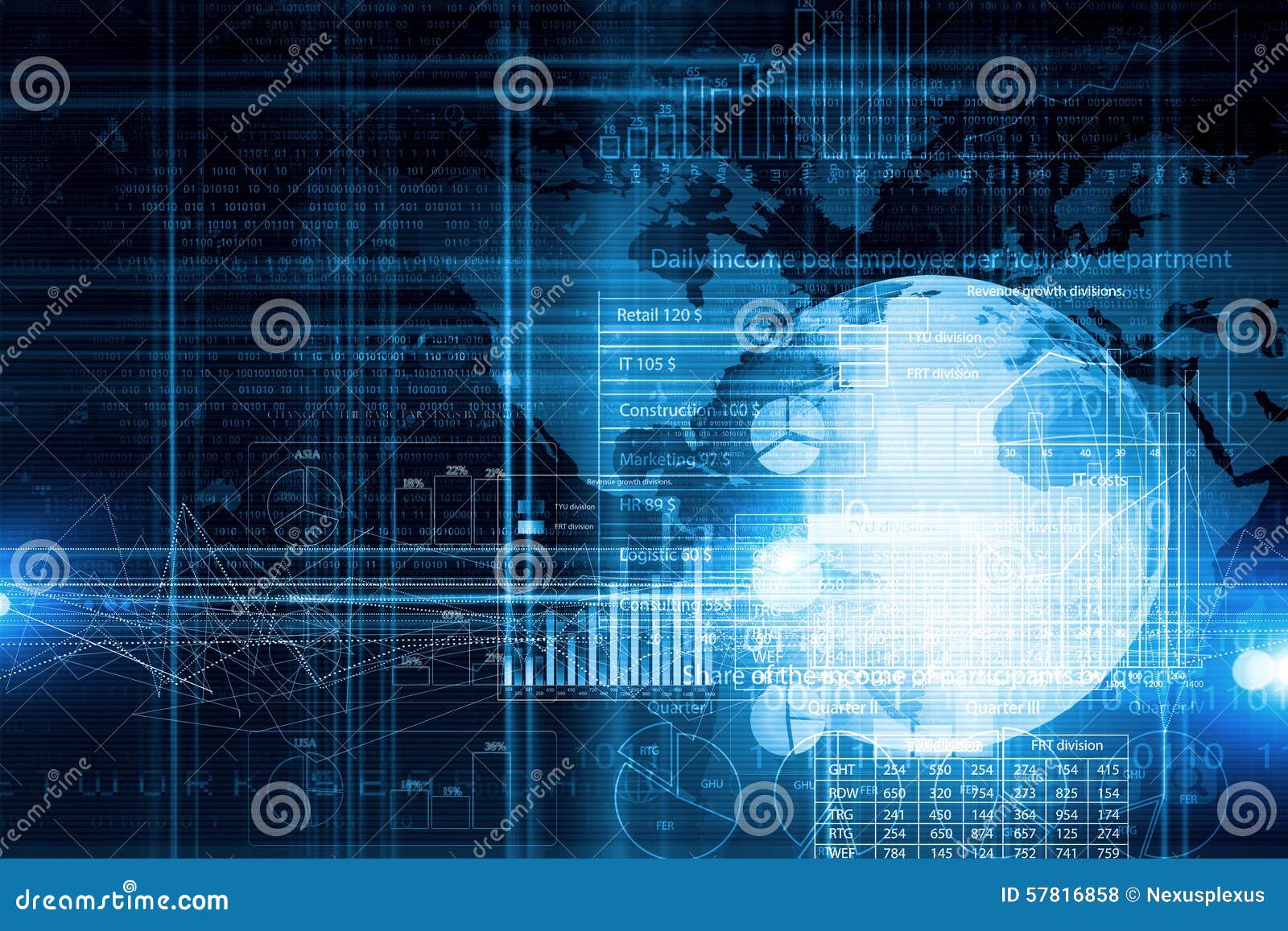 Business virtual panel stock illustration. Illustration of interface ...