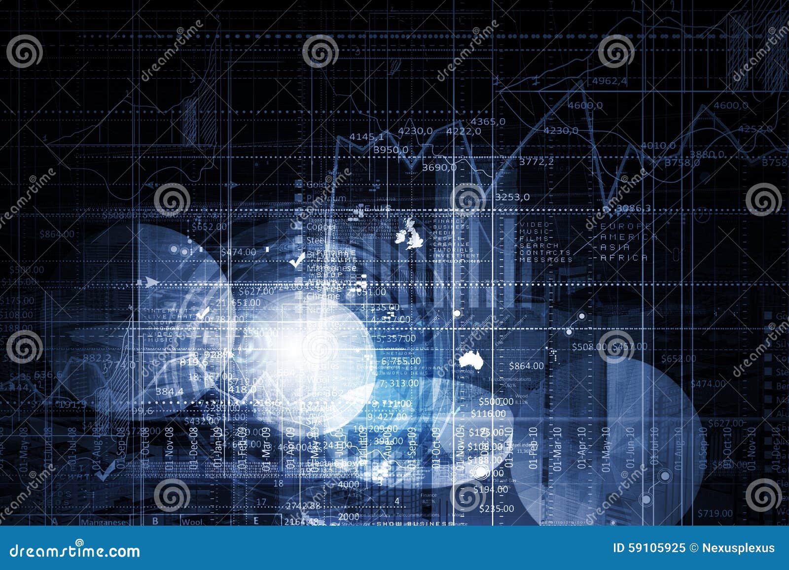Business virtual panel stock illustration. Illustration of computer ...