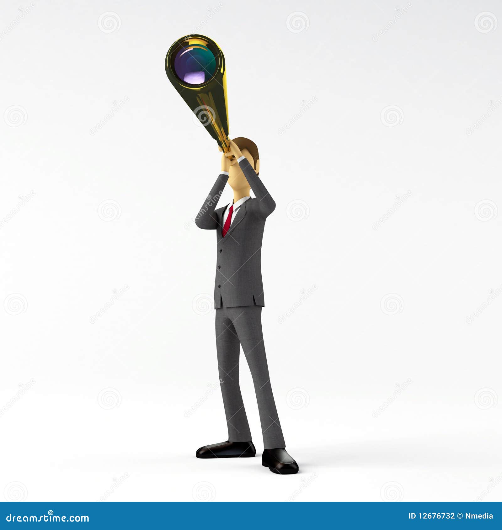 Business Vision Vector Concept With Business Man Standing On Top Of ...