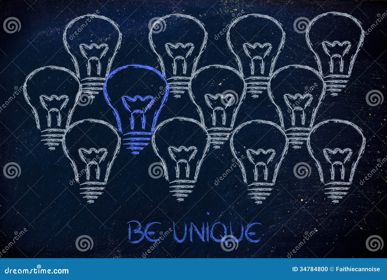 Business Vision: Be Unique, Not Average Stock Photo - Image of knowhow ...