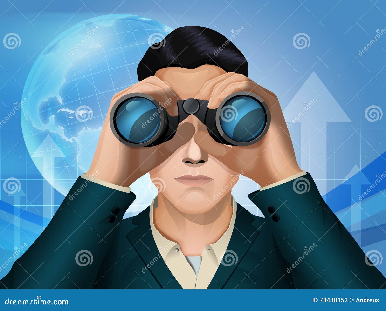 Business vision stock illustration. Illustration of blue - 78438152