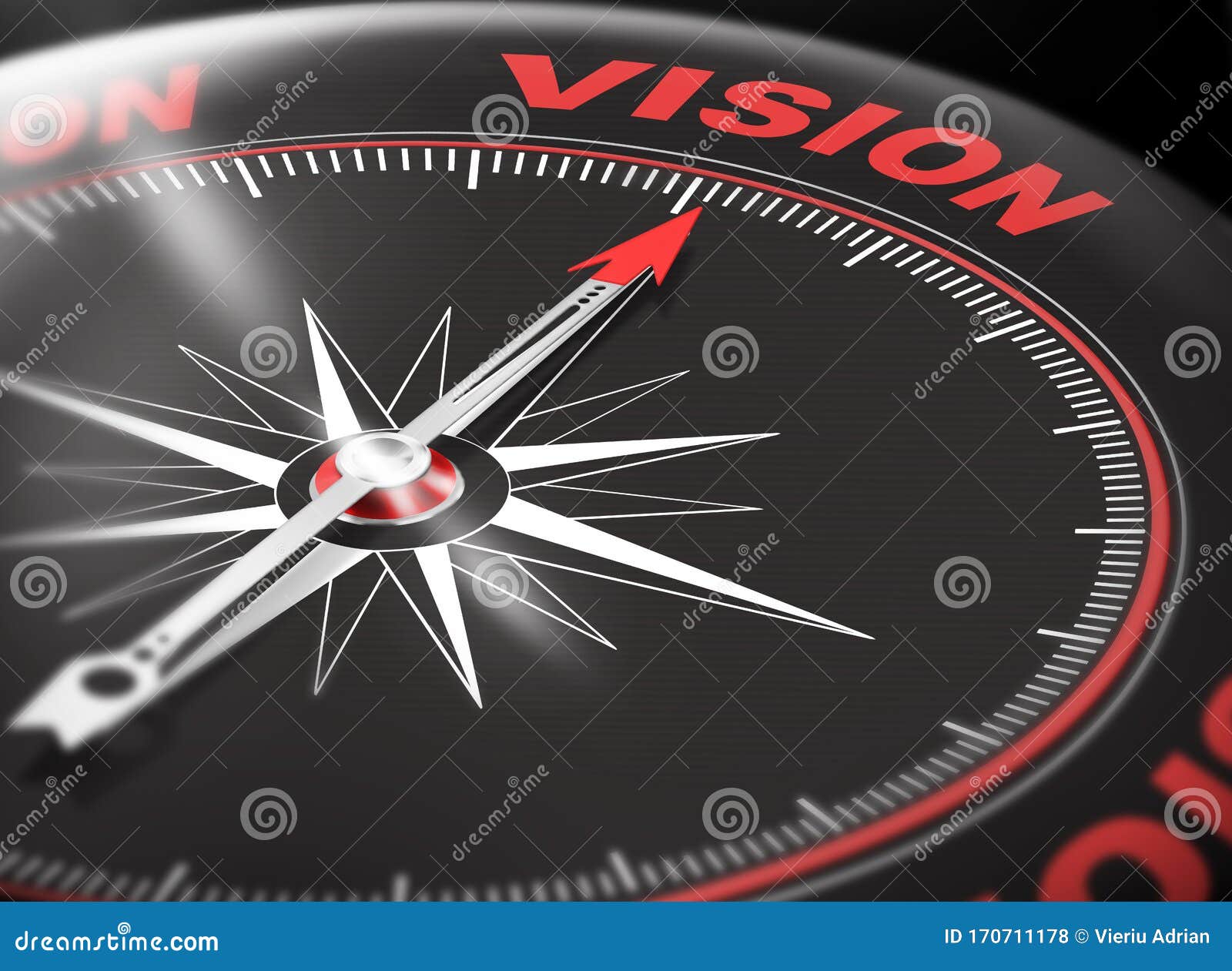 Business Vision Compass Concept 3d Stock Illustration - Illustration of ...