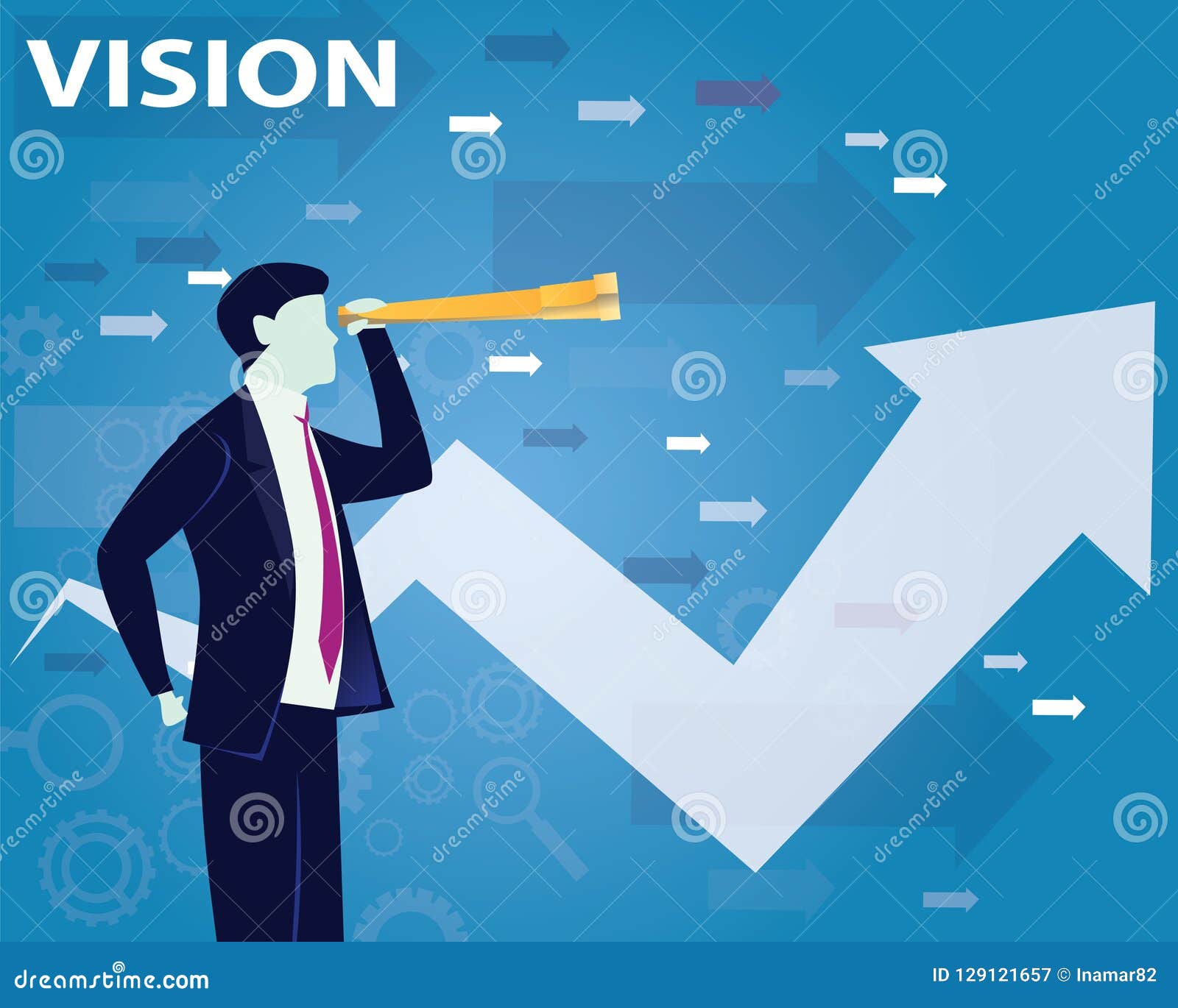 Business Vision Concept, Businessman Looking Forward To the Future ... Business Vision Concept, Businessman Looking Forward To the Future ...