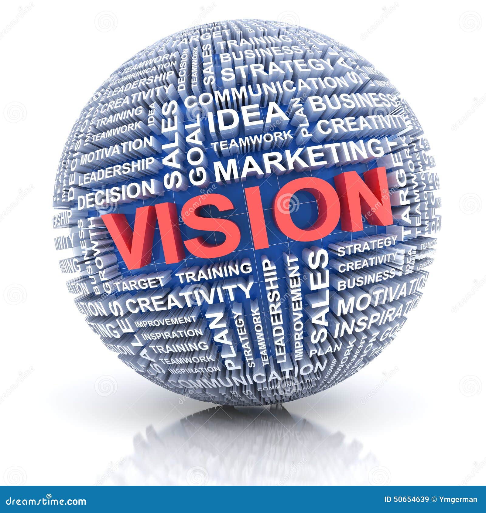 Business Vision Concept, 3d Render Stock Illustration - Illustration of ...