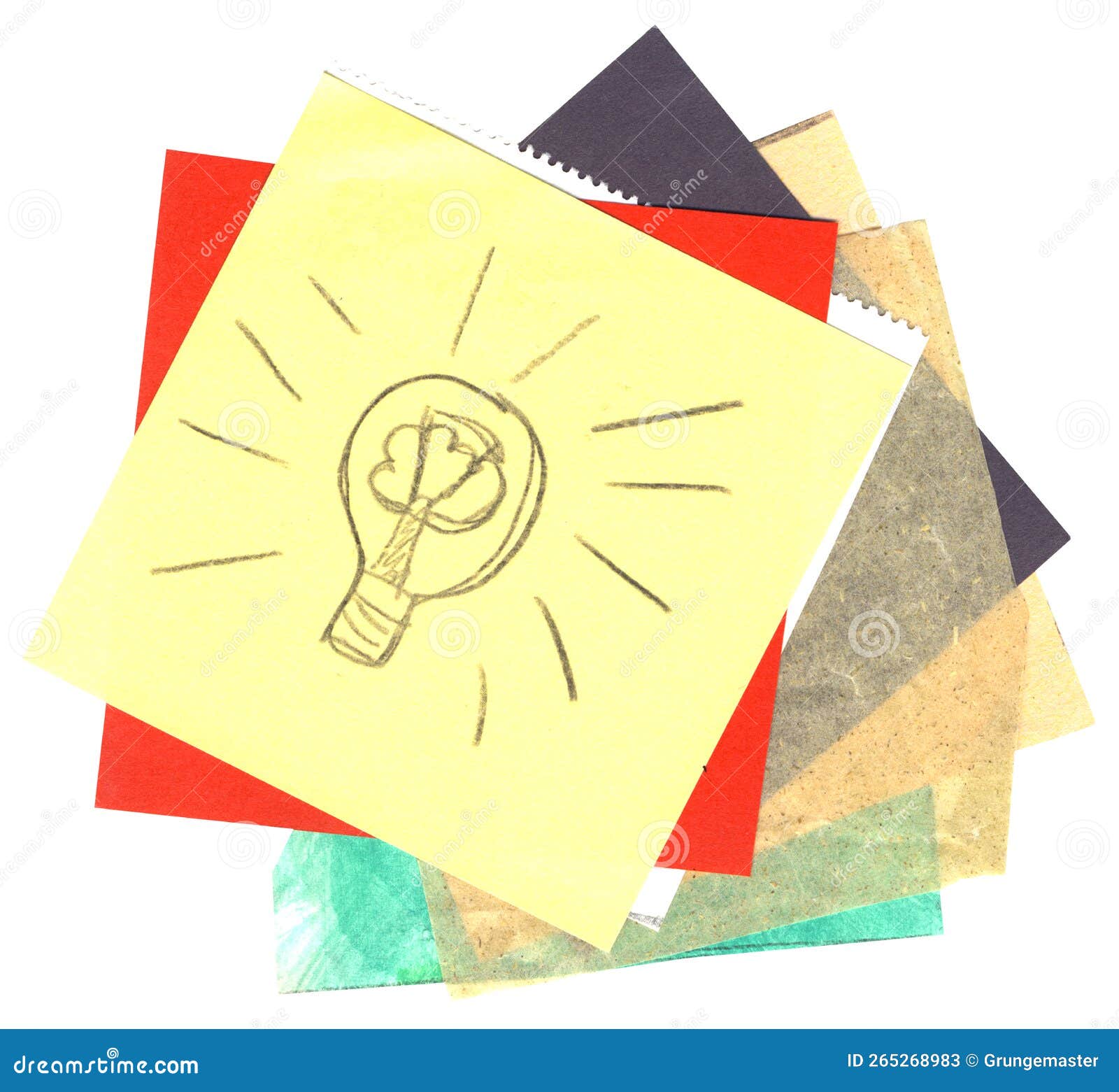Business Vision Development and Idea Concept, Post it Notes with ...