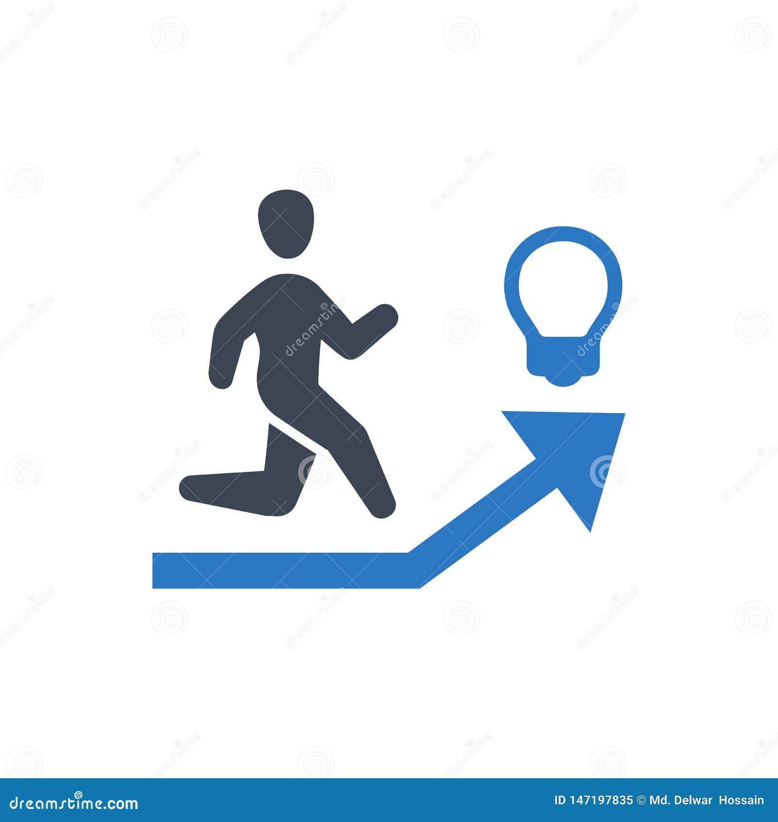 Business vision icon stock vector. Illustration of success - 147197835