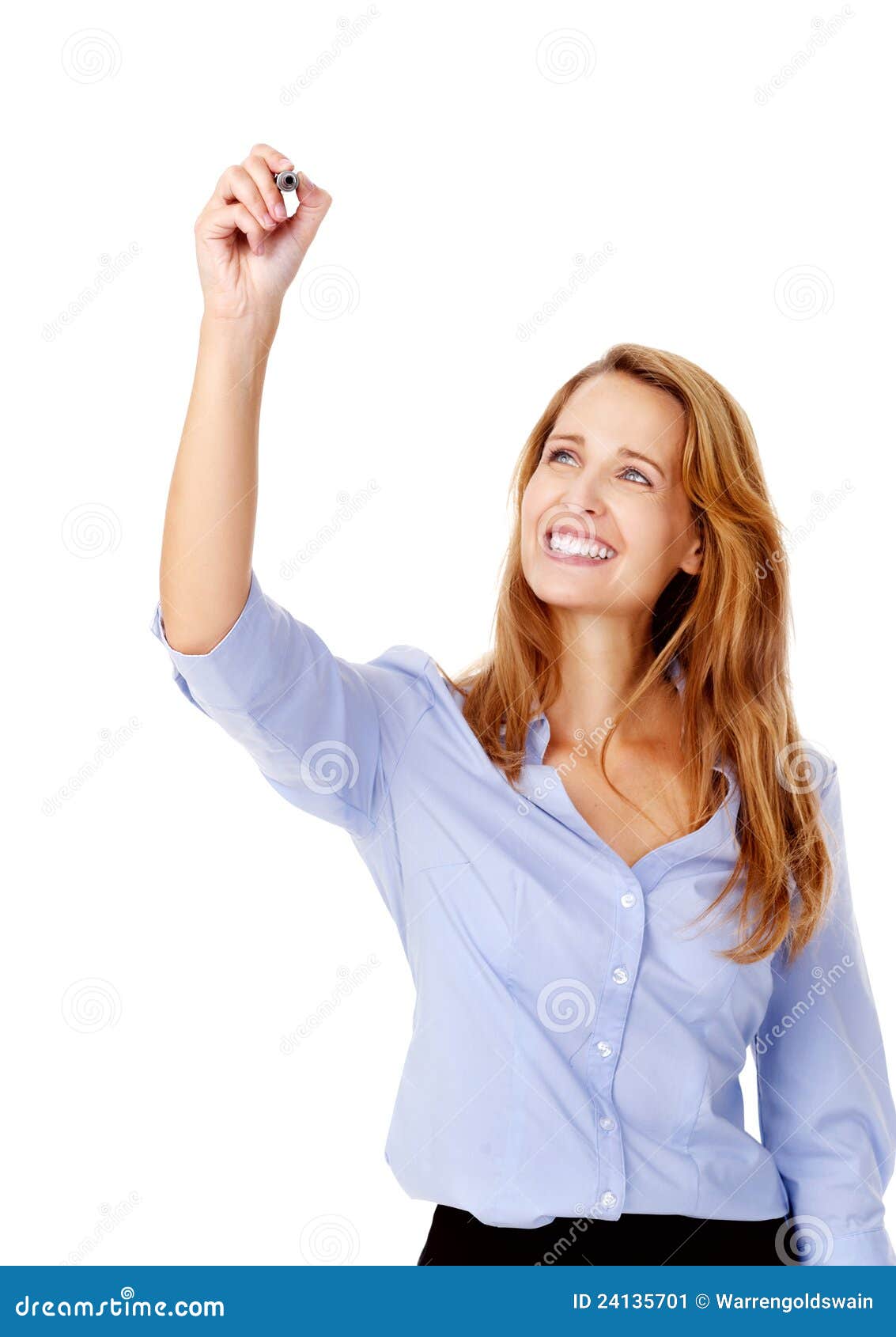 Business vision woman stock image. Image of marker, corporate - 24135701