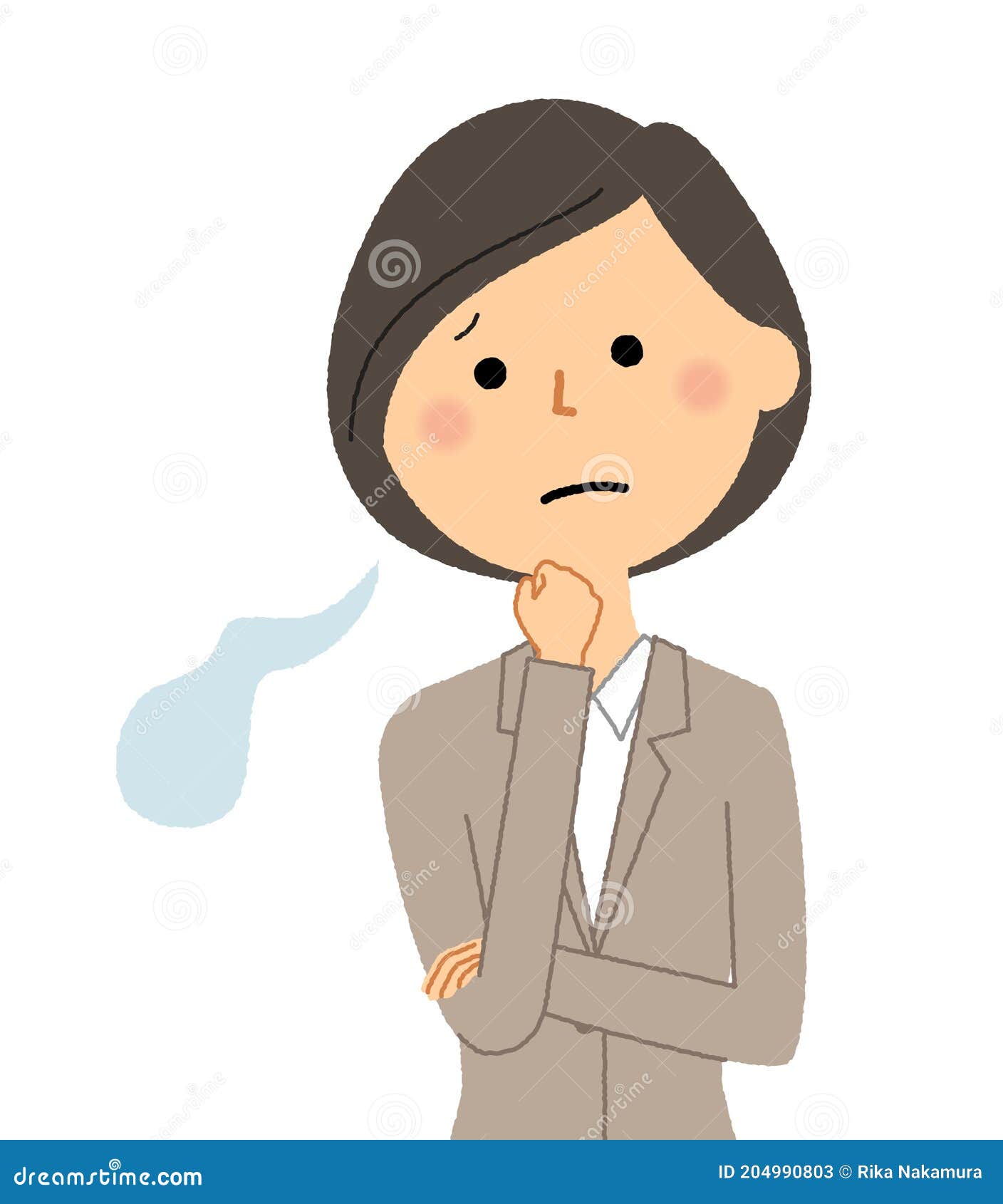 Woman in a sighing suit stock vector. Illustration of vector - 204990803