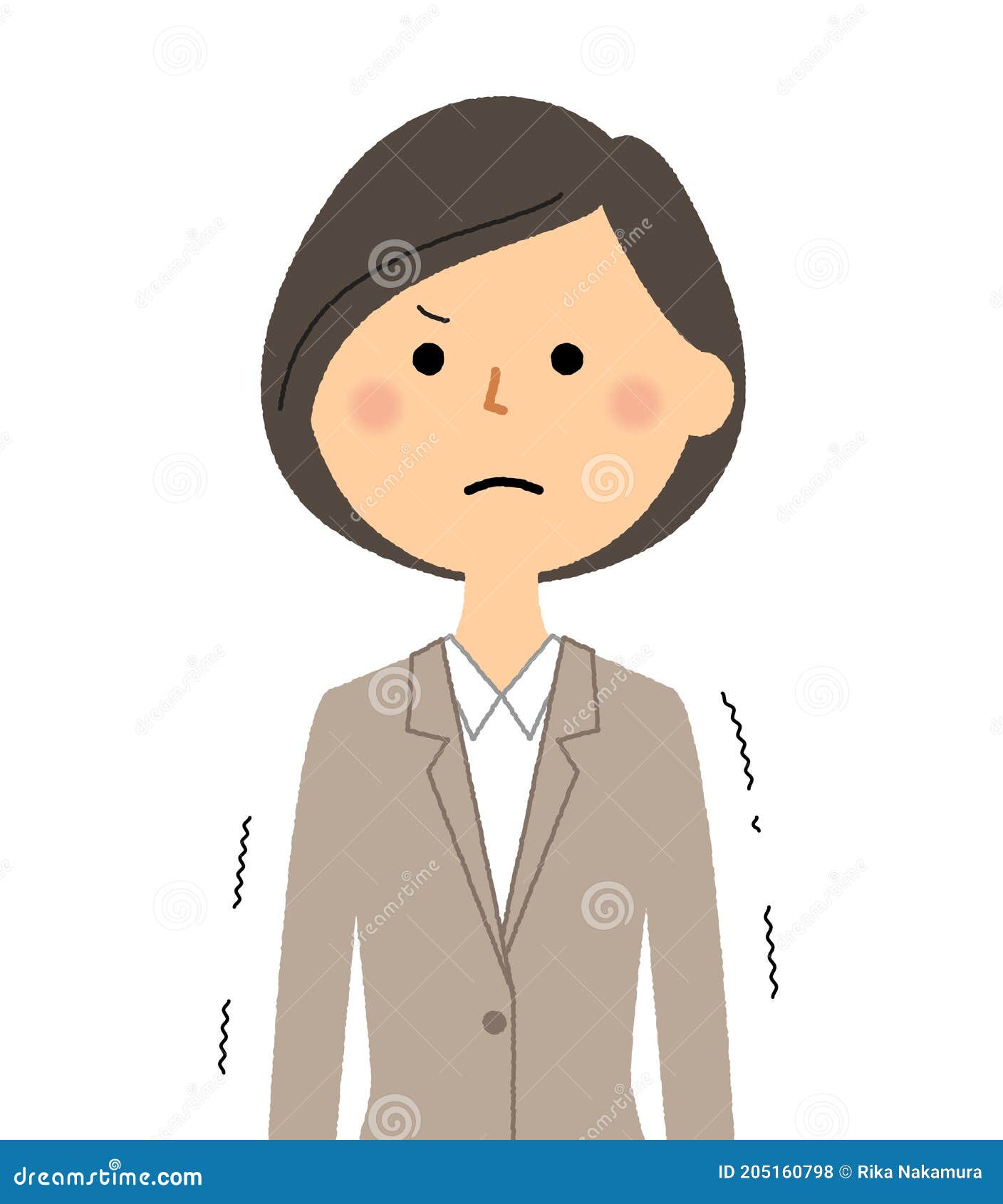 A Woman In A Regrettable Uniform Cartoon Vector | CartoonDealer.com ...