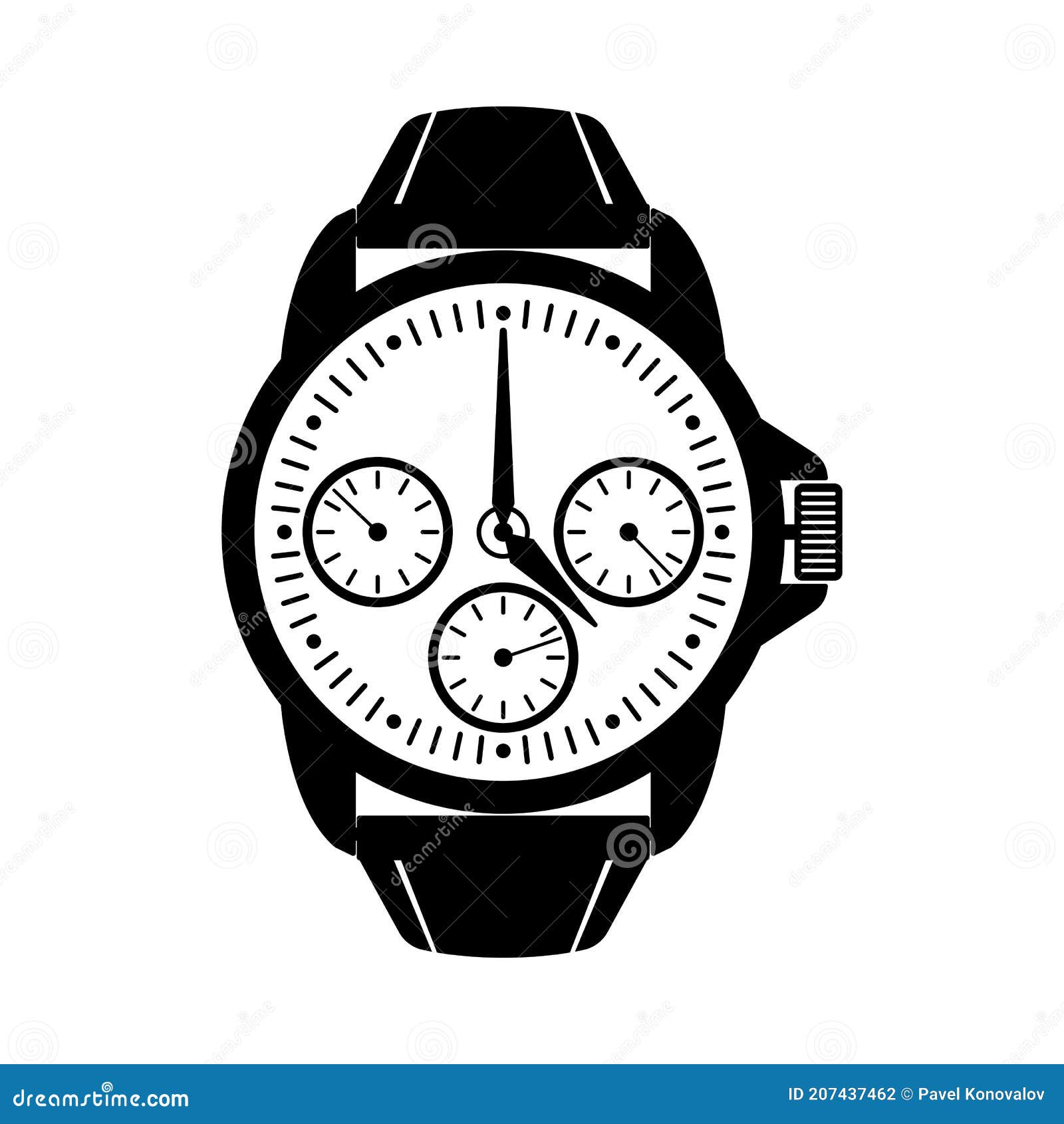 Business Watch Icon stock vector. Illustration of simple - 207437462