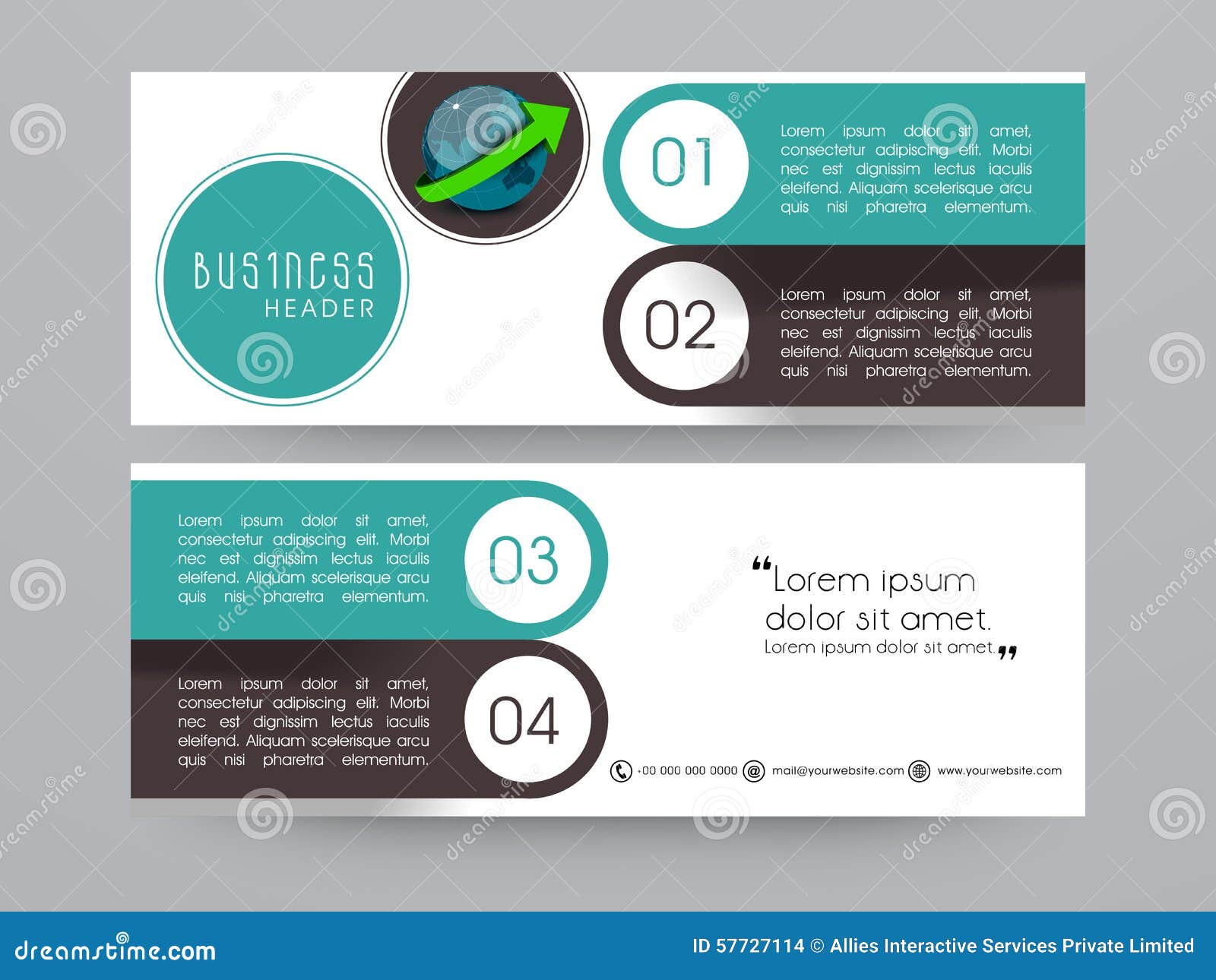 Business Web Header or Banner Design. Stock Illustration - Illustration ...