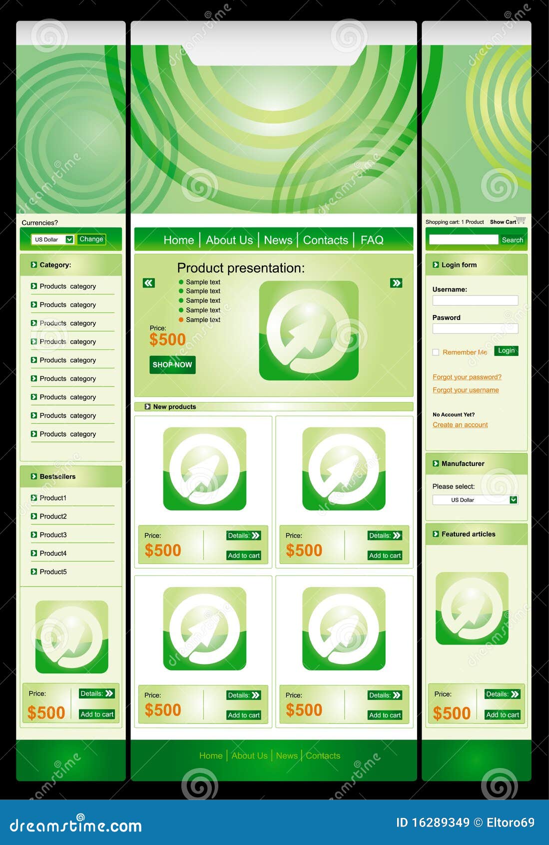 Business web page template stock vector. Illustration of design - 16289349