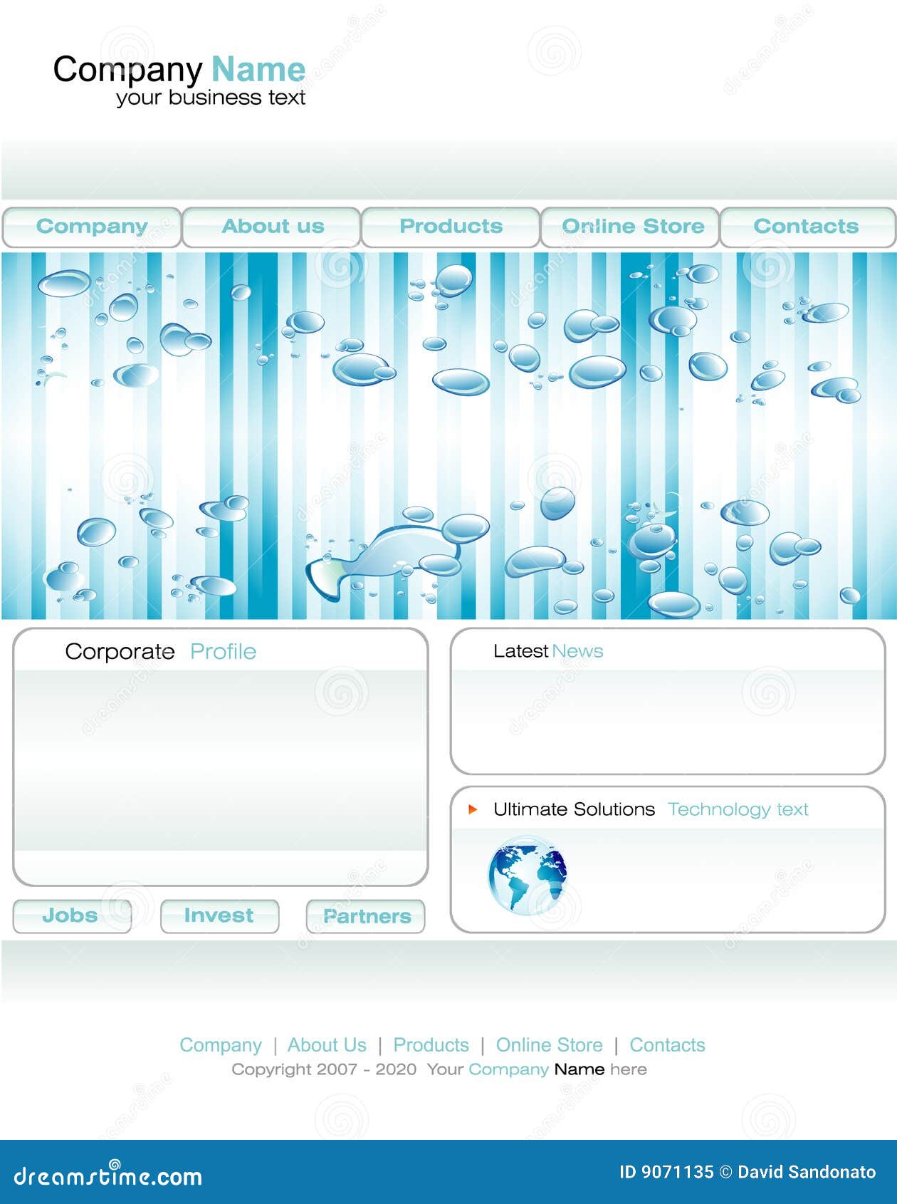 Business Web Template stock vector. Illustration of shiny - 9071135