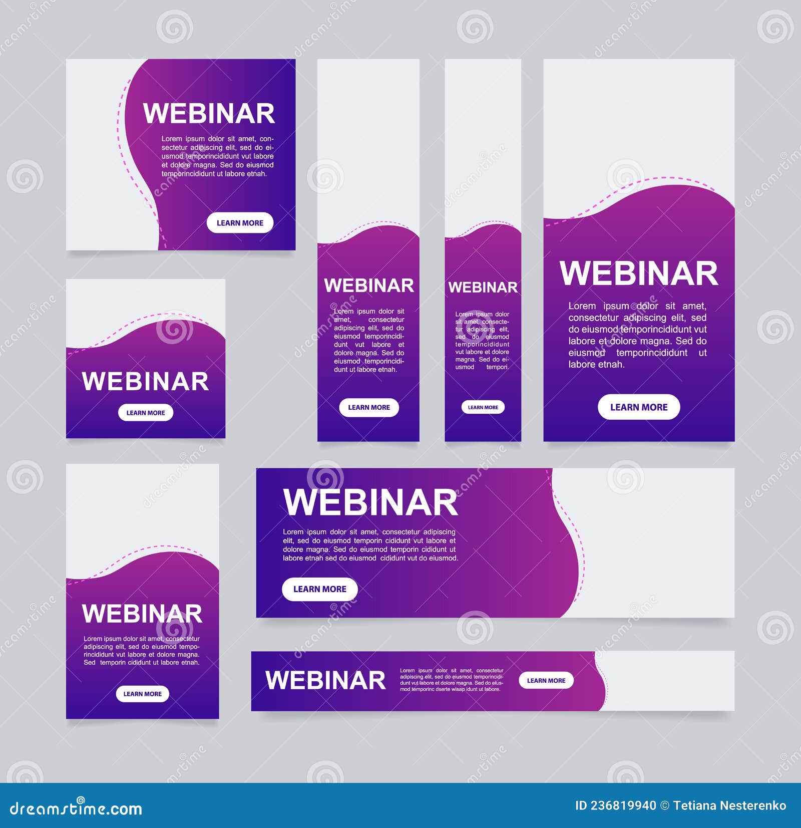 Business Webinar Promo Web Banner Design Template Stock Vector ...