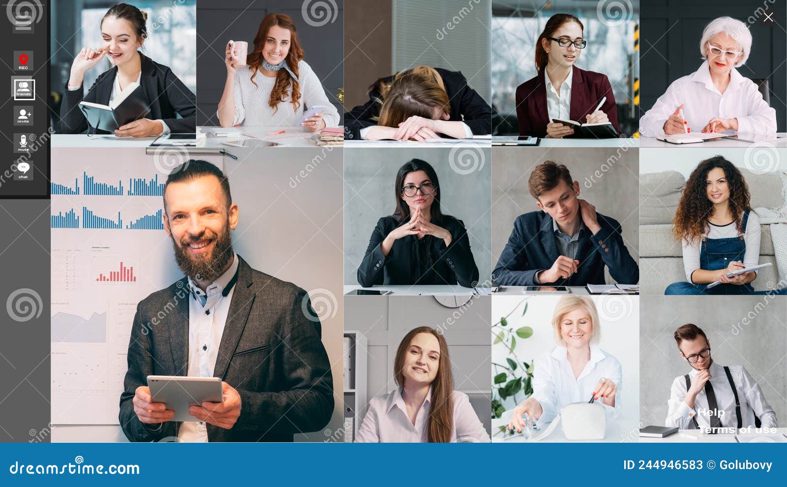 Business Webinar Web Coaching Group Virtual Class Stock Image - Image ...