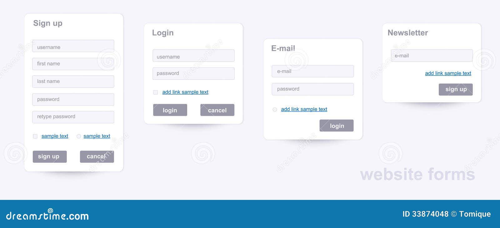 Business website forms stock illustration. Illustration of link - 33874048