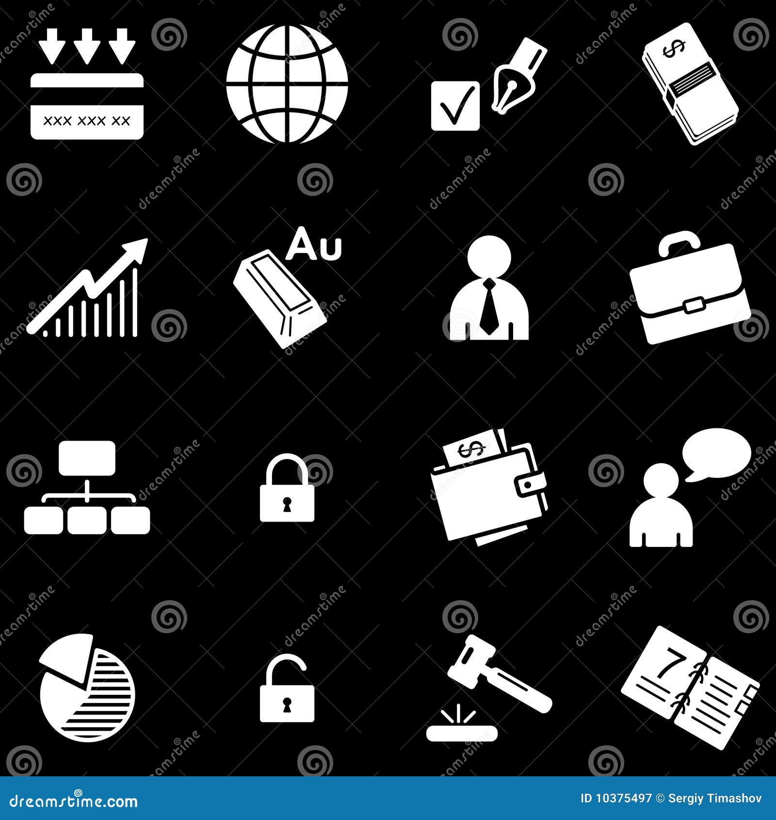 Business white web icons stock vector. Illustration of options - 10375497