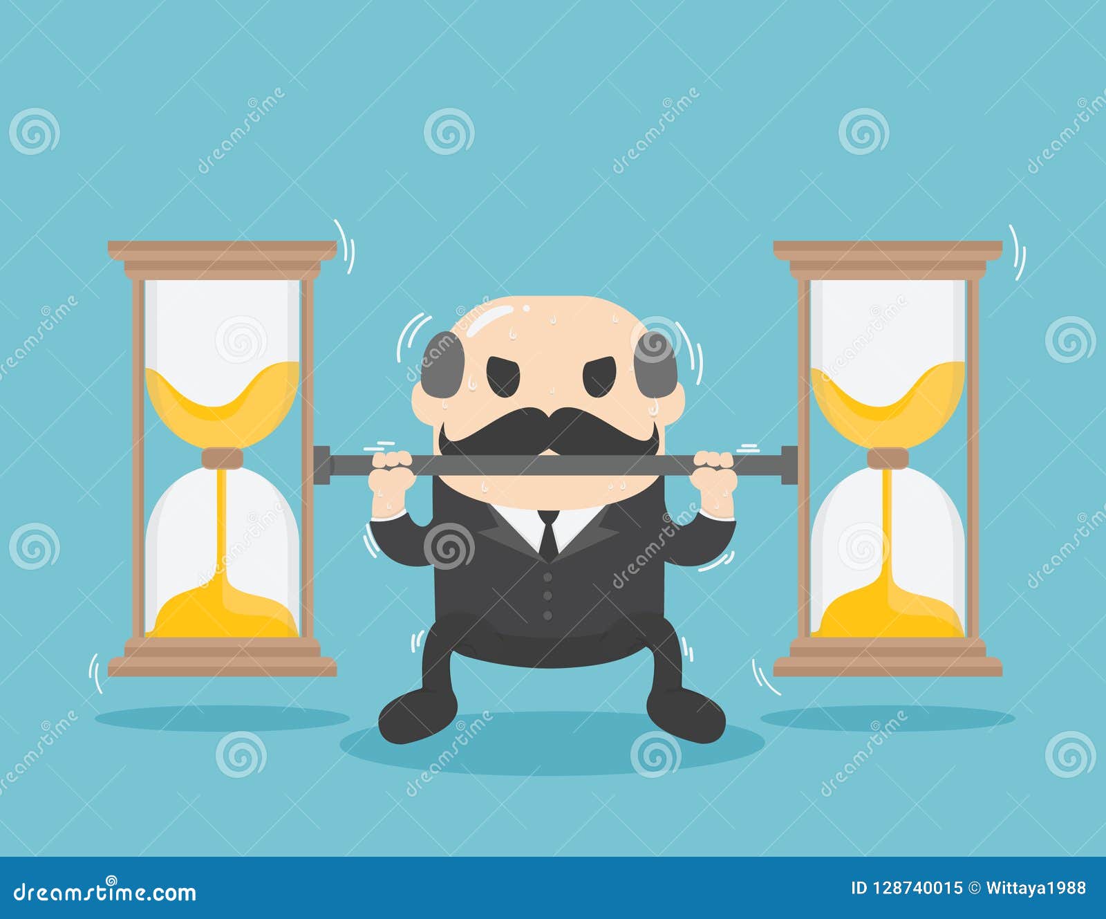Business Who is Experiencing Time Problems. Stock Vector - Illustration ...
