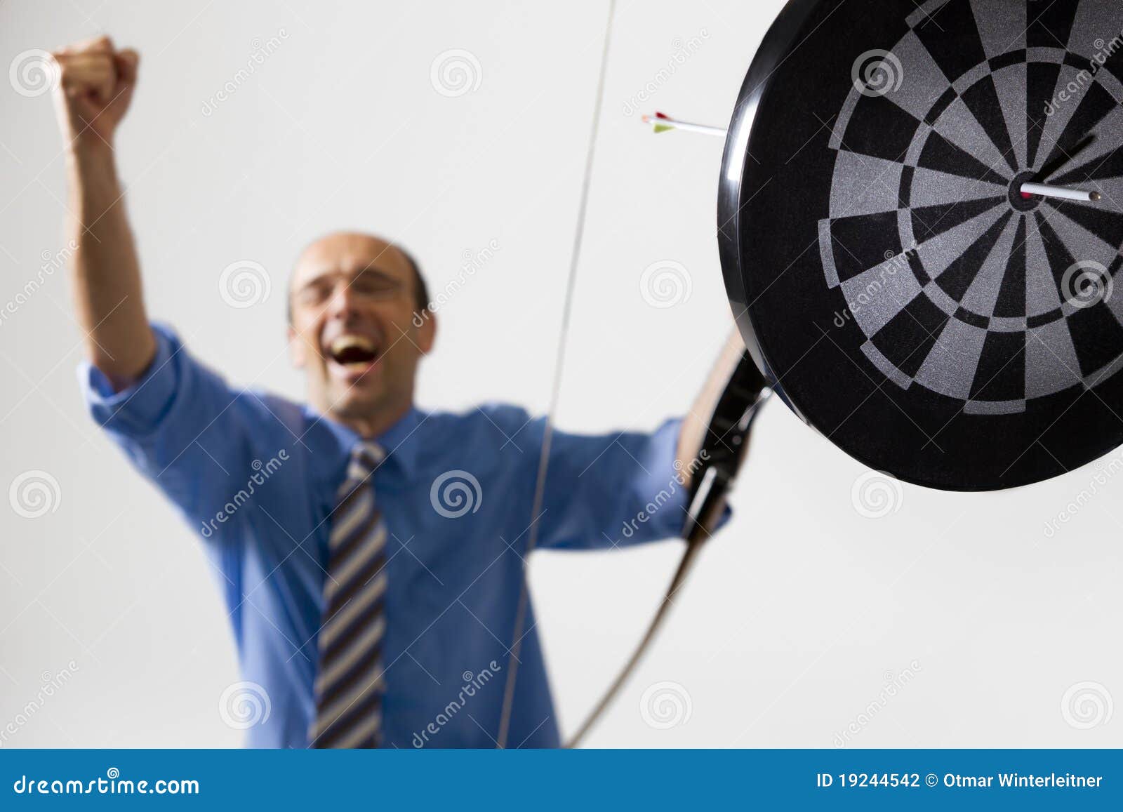 Business Winner Achieved Goal. Stock Photo - Image of celebrating ...