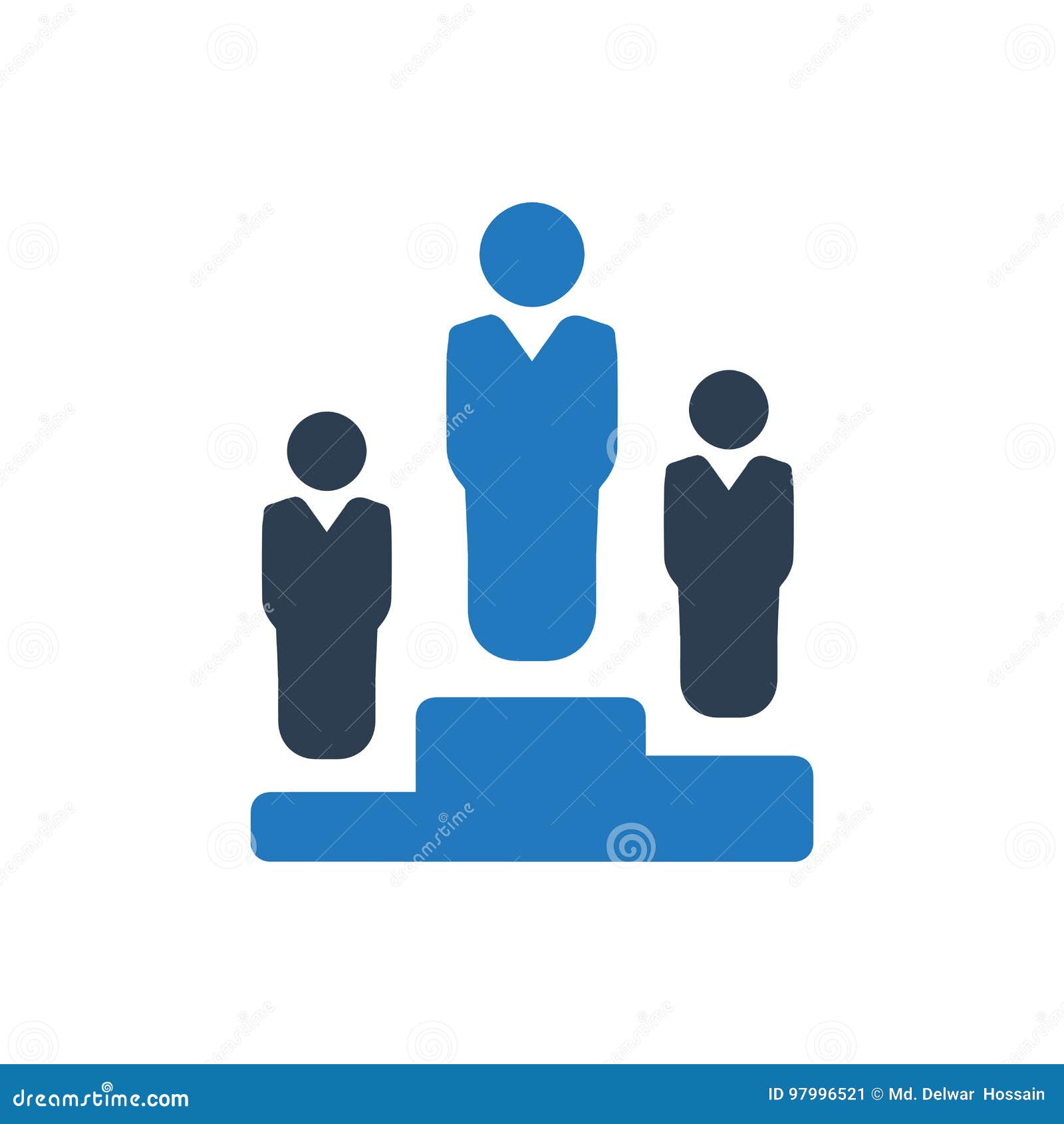 Business Winners Icon stock vector. Illustration of place - 97996521