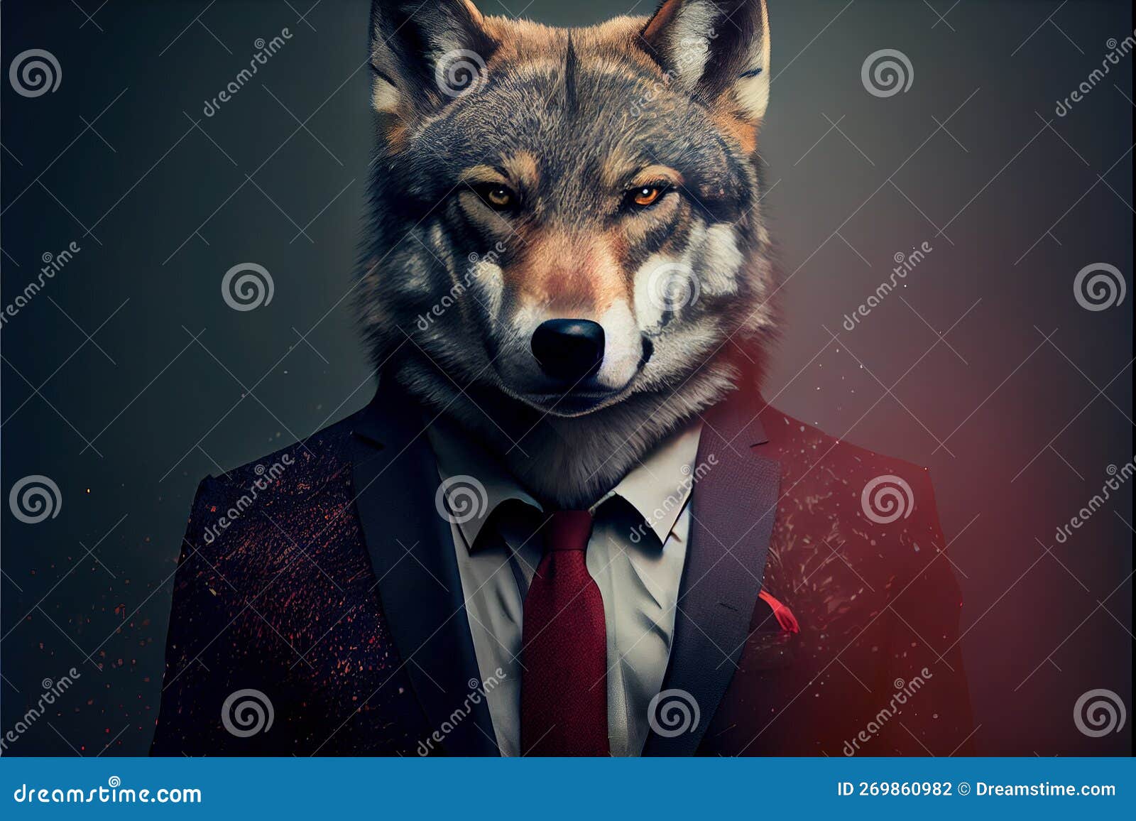 Business wolf concept stock illustration. Illustration of desk - 269860982