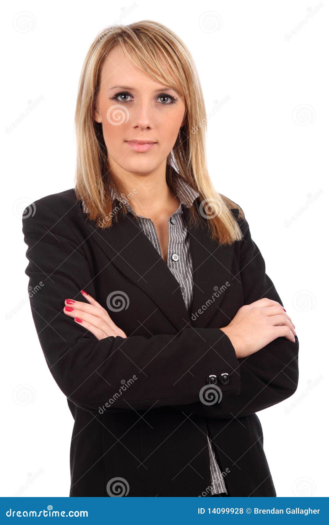Business Woman with Arms Folded Stock Photo - Image of arms, looking ...