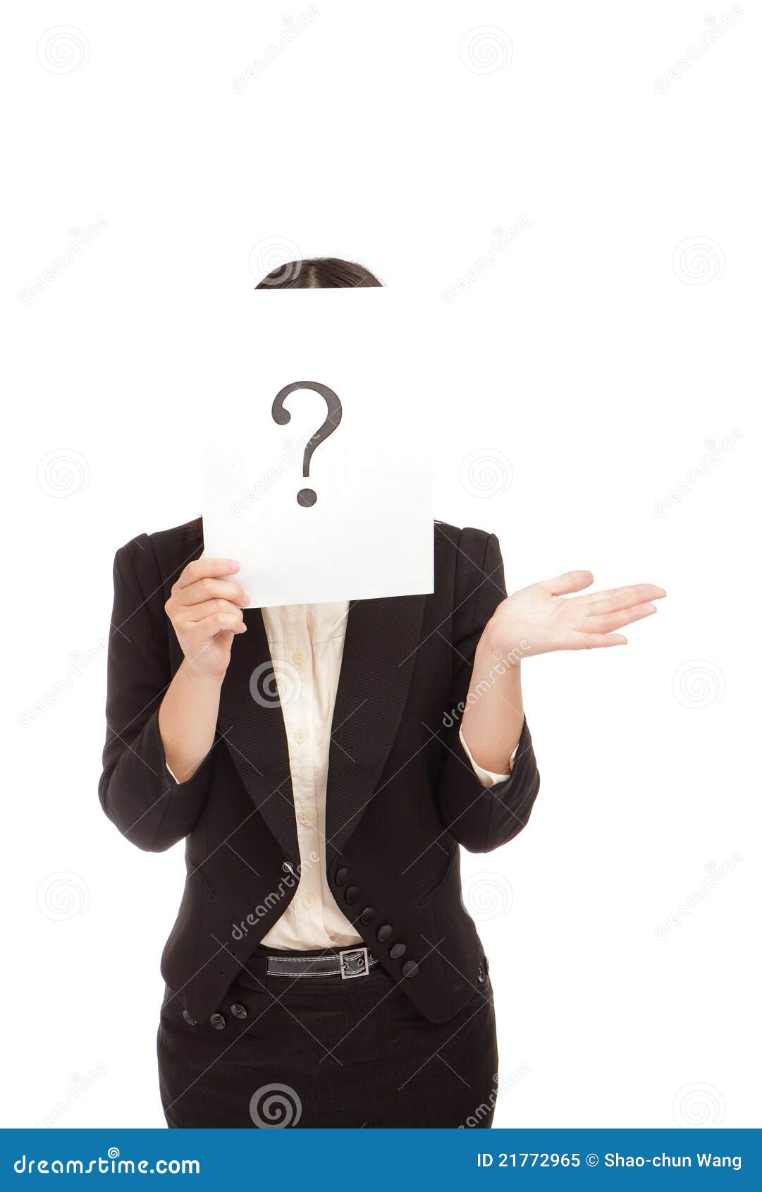 Business Woman (asian) Have a Question Stock Image - Image of manager ...