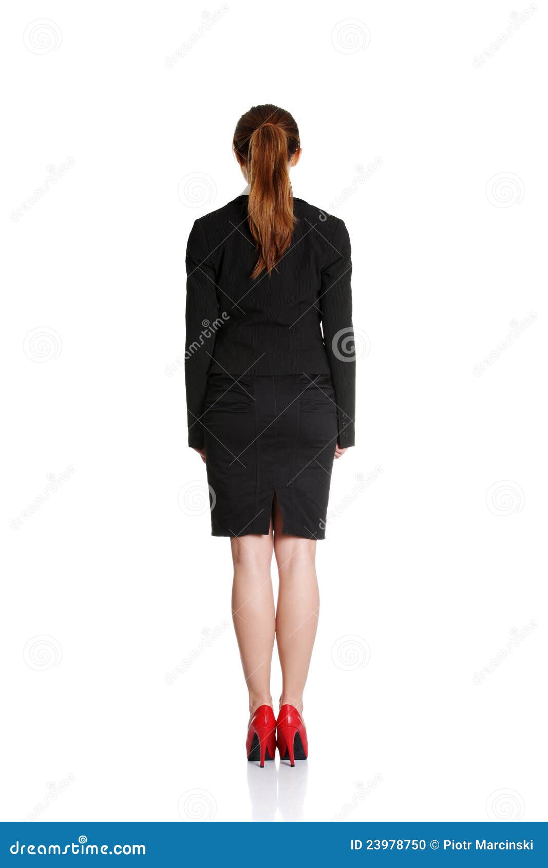 Business Woman from the Back Stock Photo - Image of person, cross: 23978750