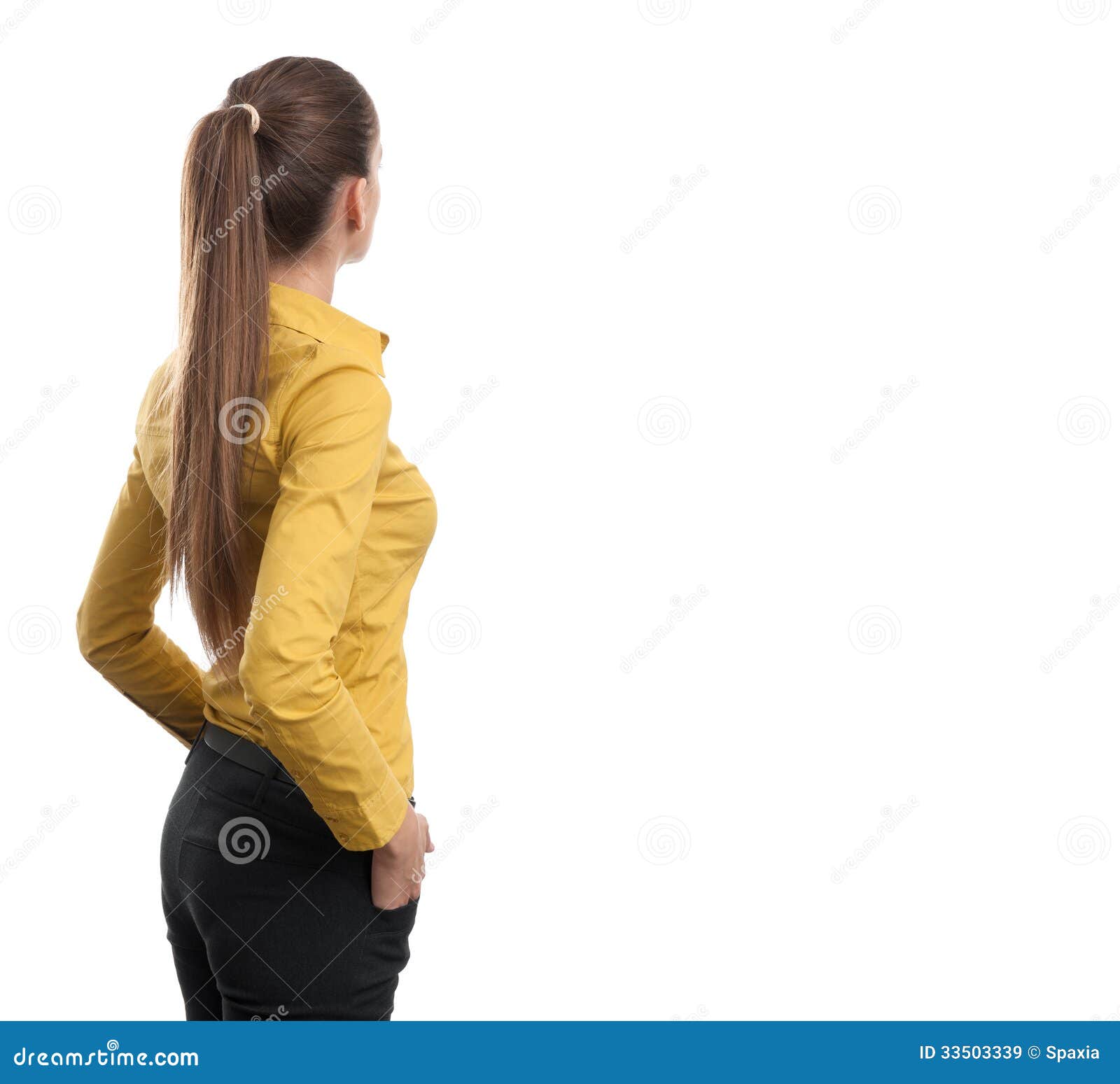 Business Woman from the Back Stock Image - Image of look, admiring ...