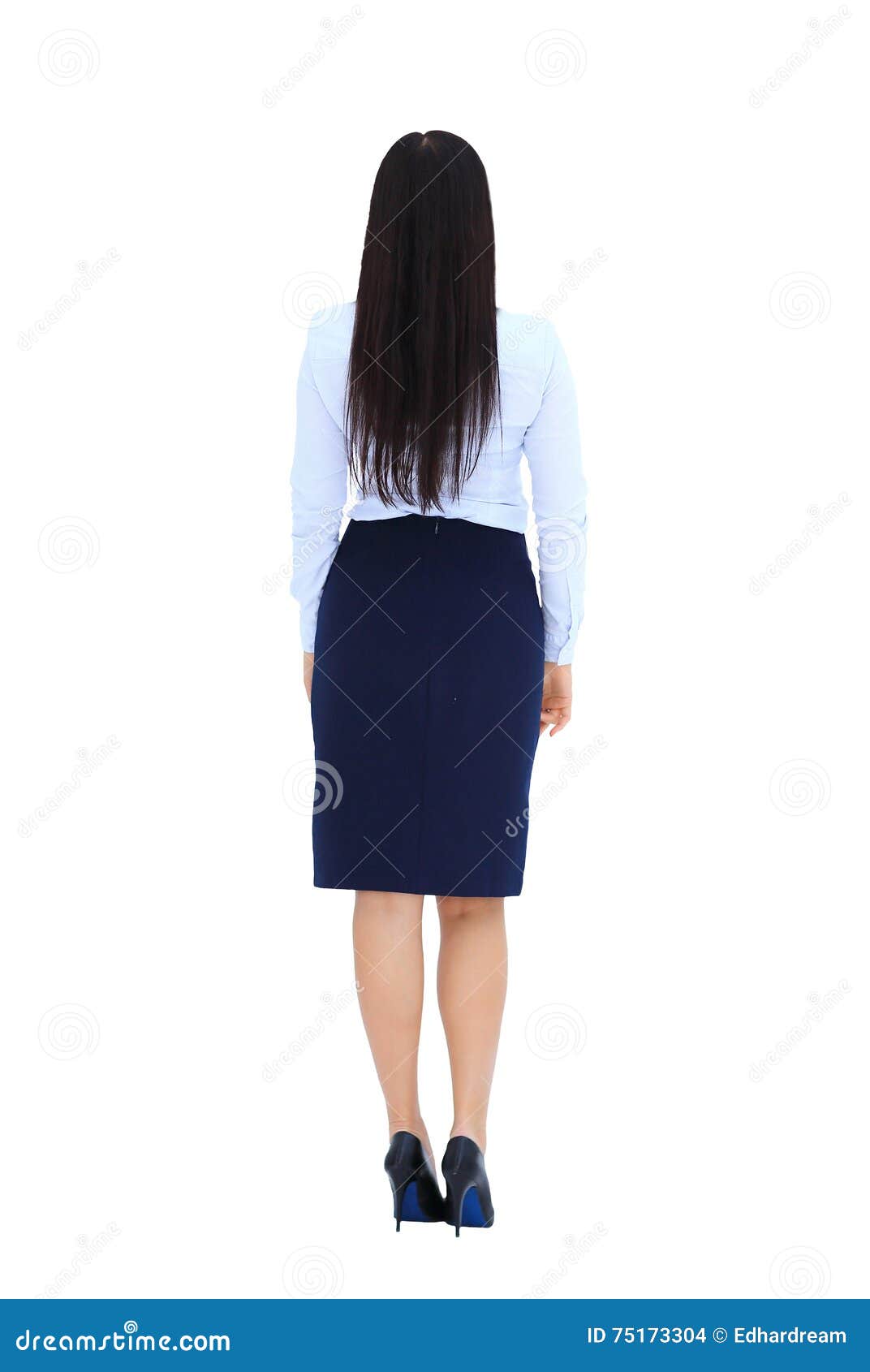 Business woman. Back side. stock photo. Image of businessperson - 75173304