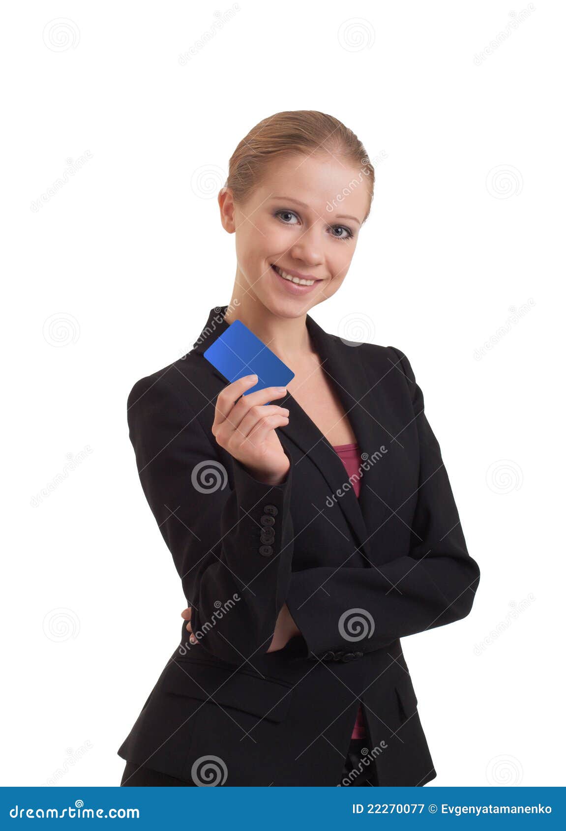 Business Woman with a Banking Card Stock Image - Image of businesswoman ...
