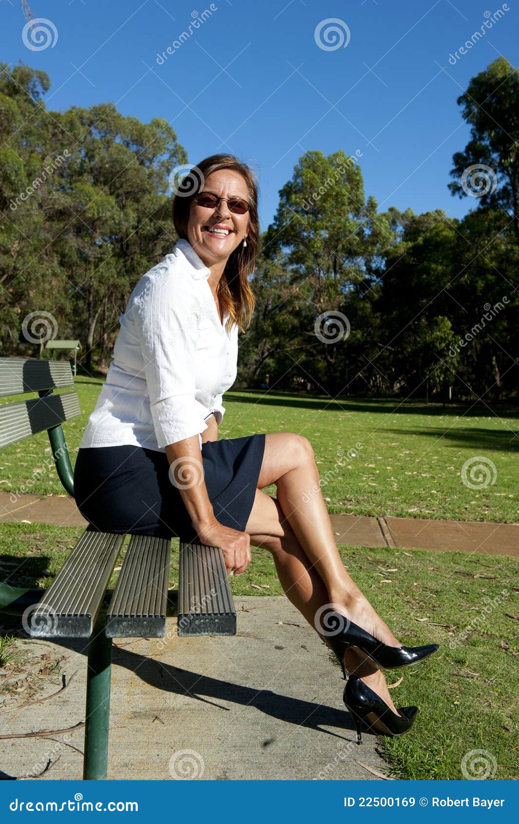 Business Woman Break in Park Stock Image - Image of attorney, clear ...