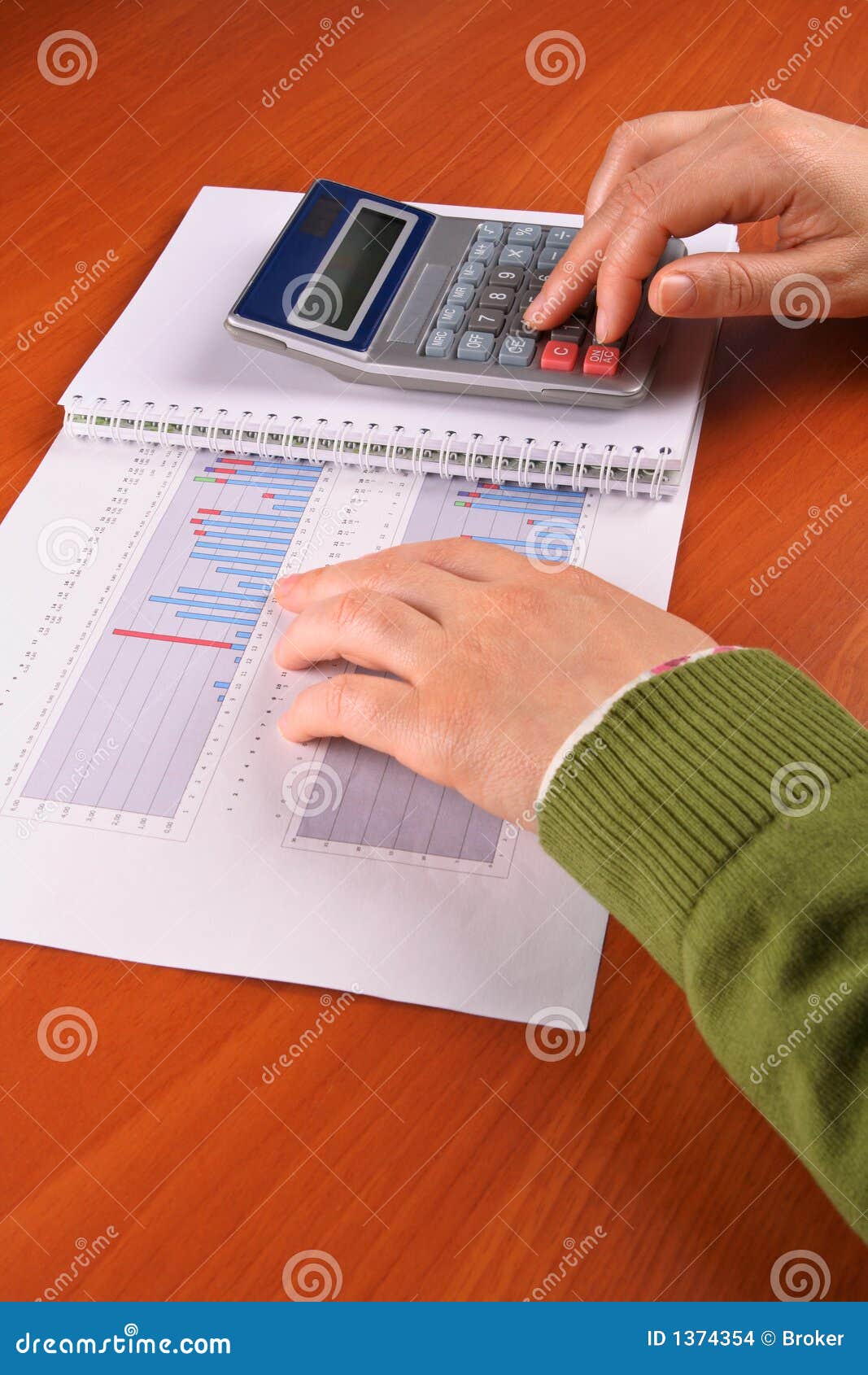 Business woman calculating stock photo. Image of financial - 1374354