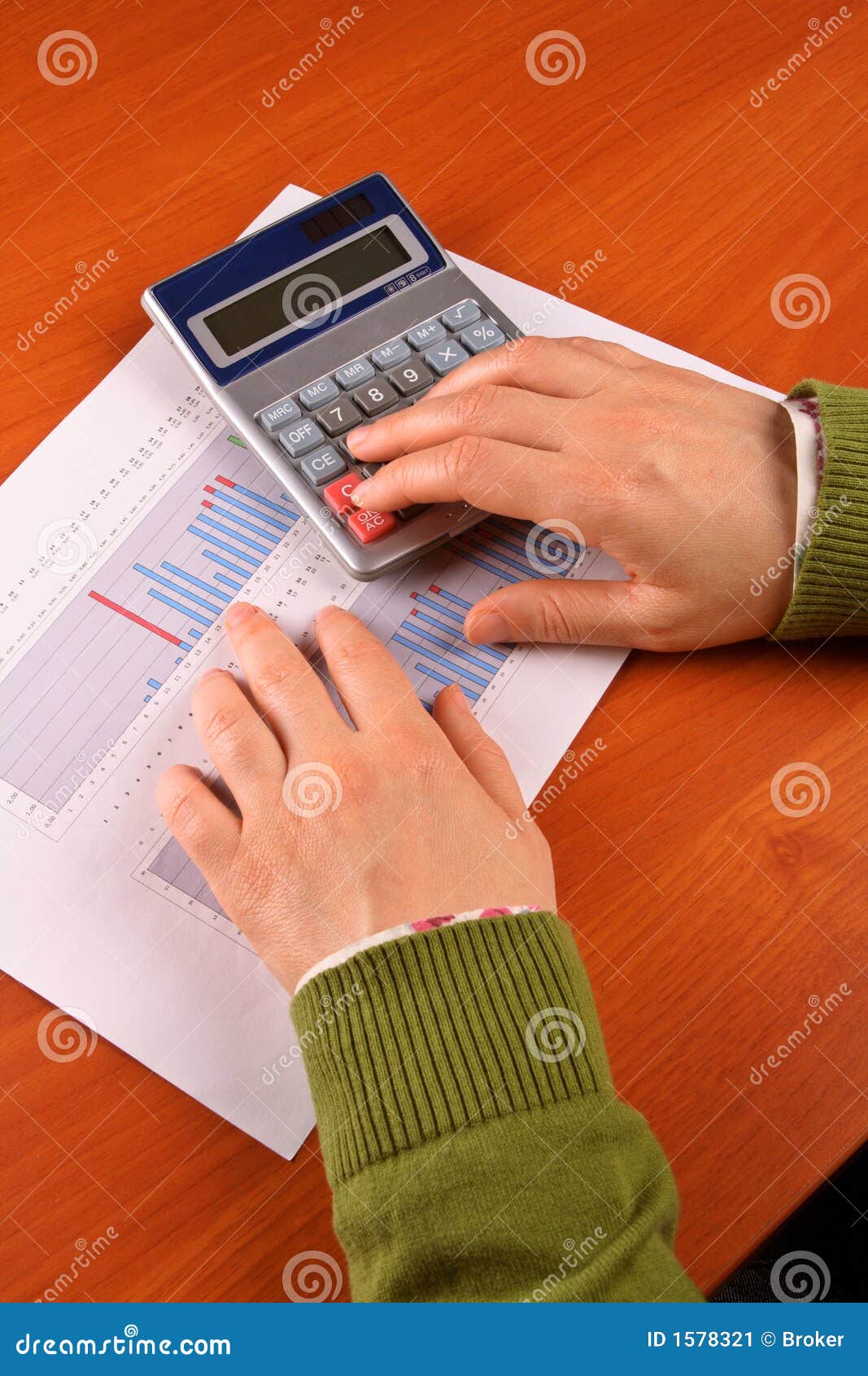 Business woman calculating stock image. Image of blank - 1578321
