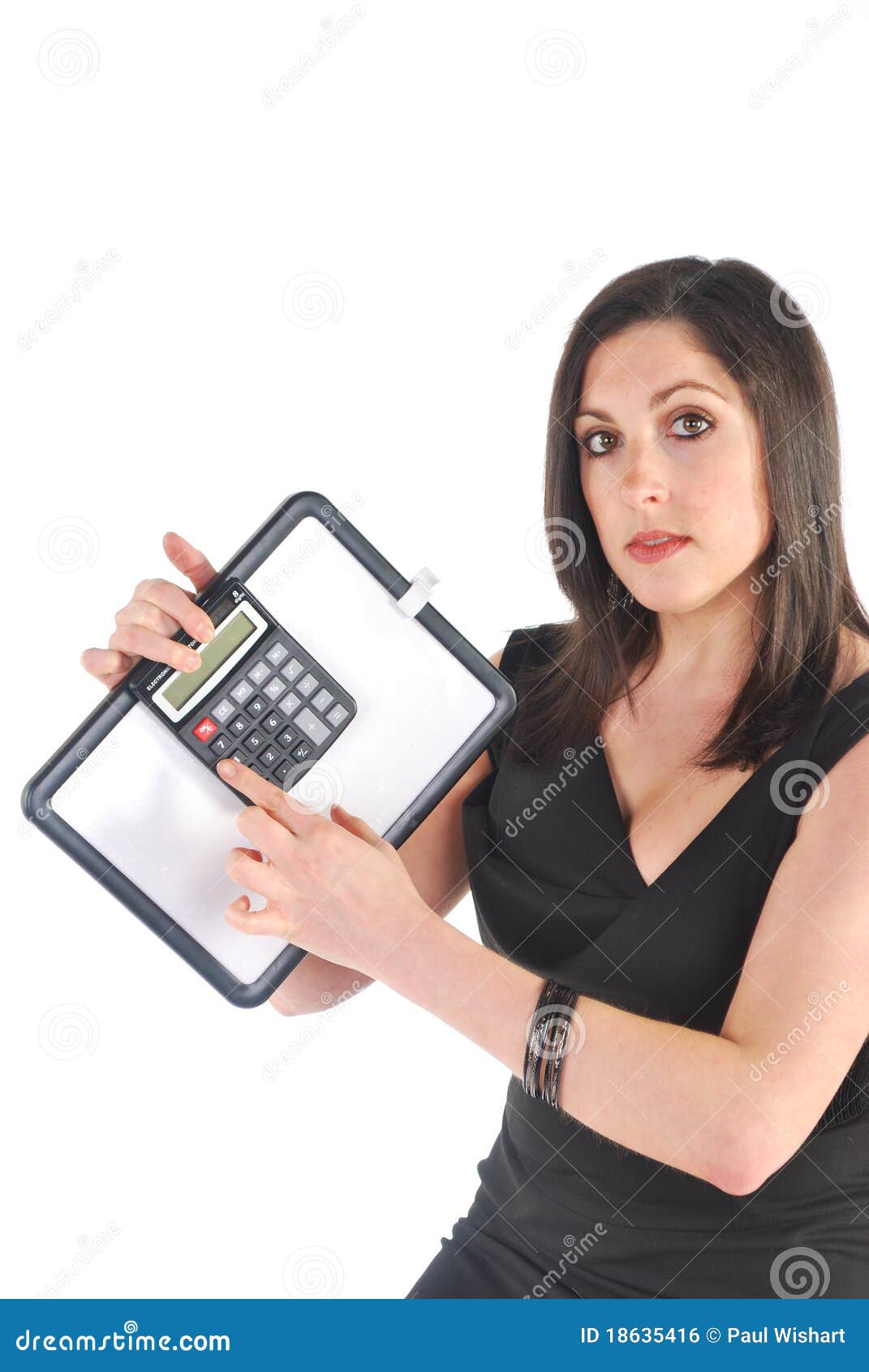 Business Woman with Calculator Stock Photo - Image of woman ...