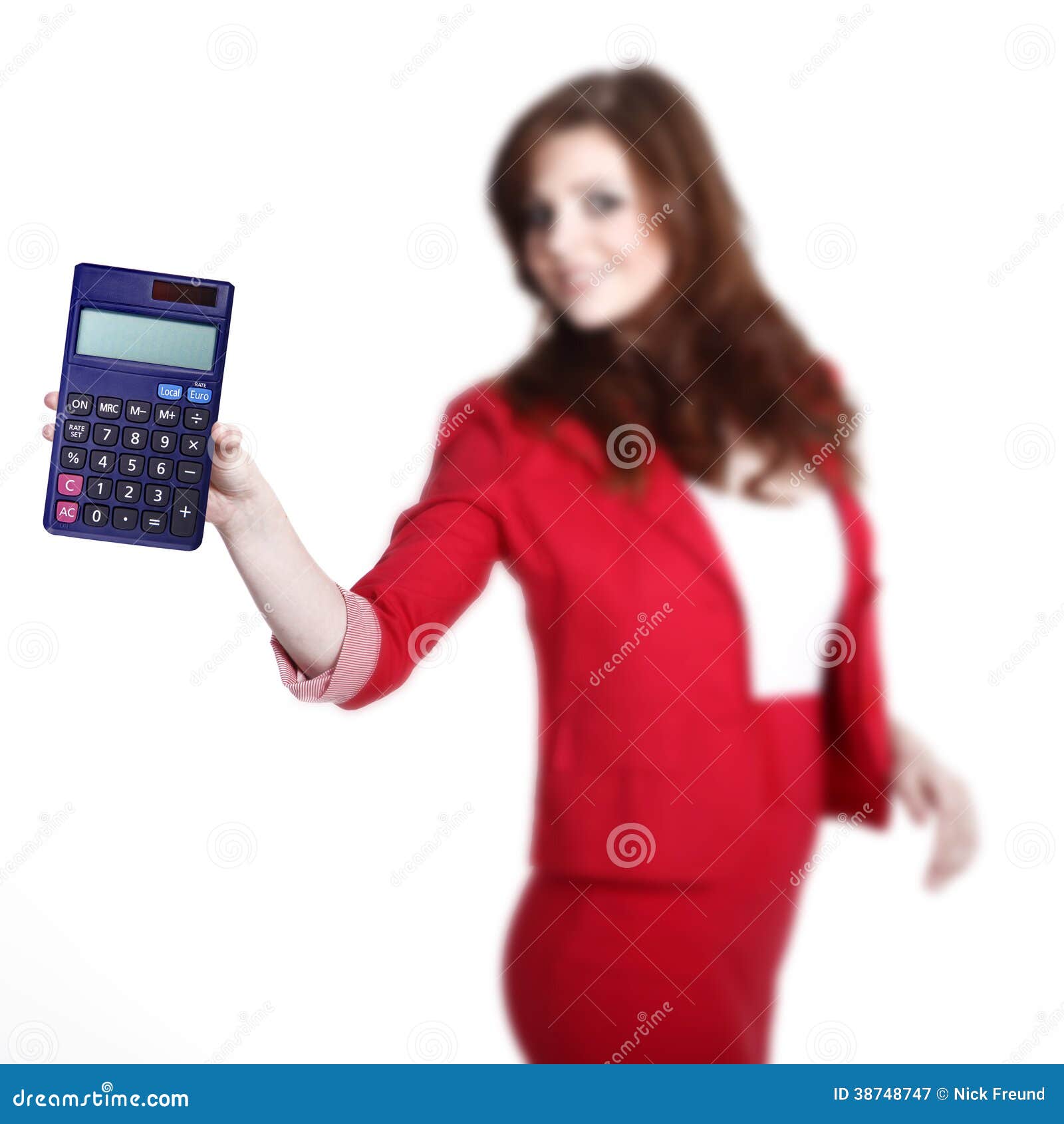 Business Woman with Calculator Stock Image - Image of young, work: 38748747
