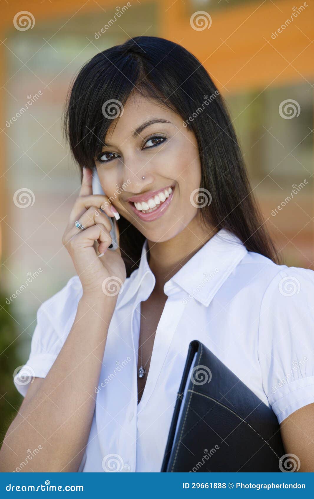 Business Woman on Call stock photo. Image of fringes - 29661888