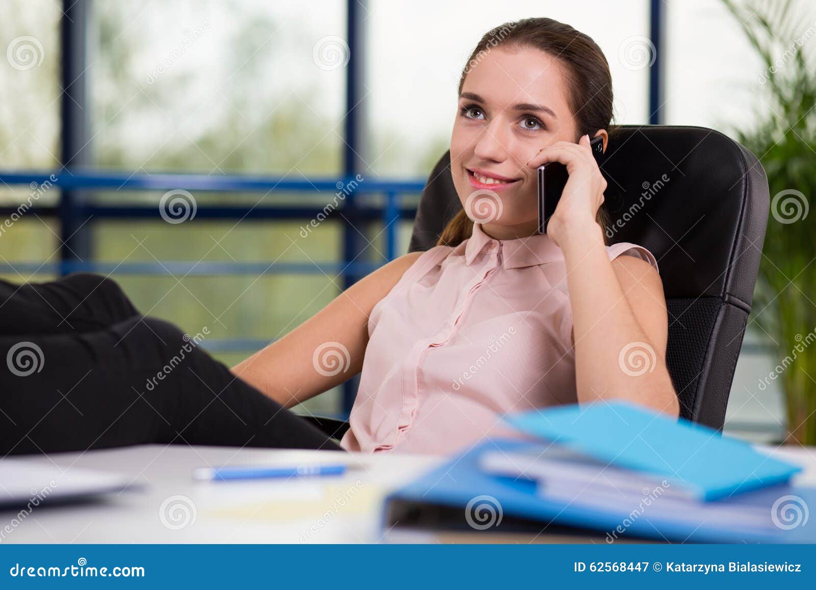Business woman calling stock image. Image of duties, hours - 62568447
